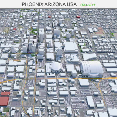 Phoenix Arizona 80km - 3D Model by 3dstudio