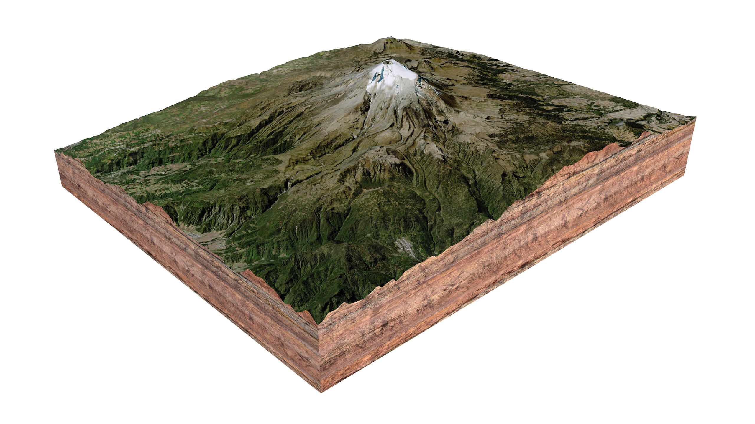 Pico De Orizaba Stratovolcano Mexico Terrain 3D Model by 3dstudio