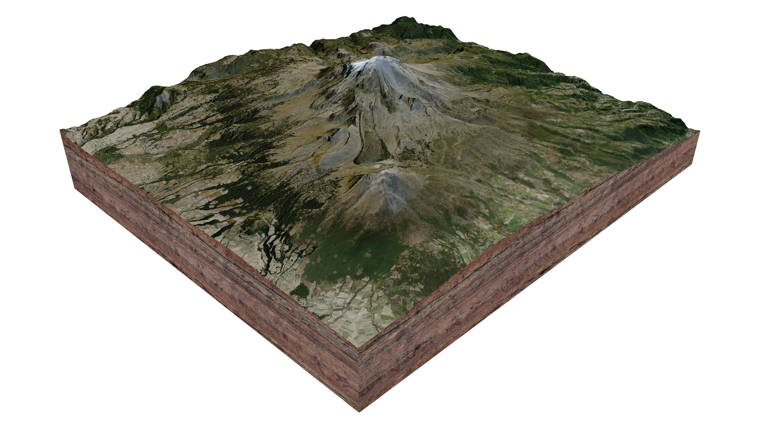 Pico De Orizaba Stratovolcano Mexico Terrain 3D Model by 3dstudio