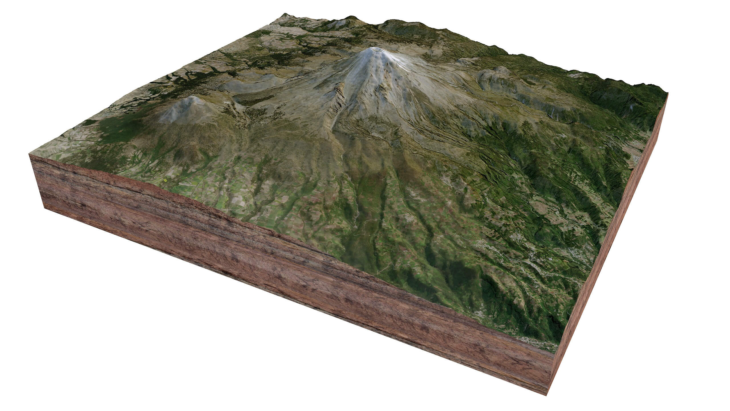 Pico De Orizaba Stratovolcano Mexico Terrain 3D Model by 3dstudio