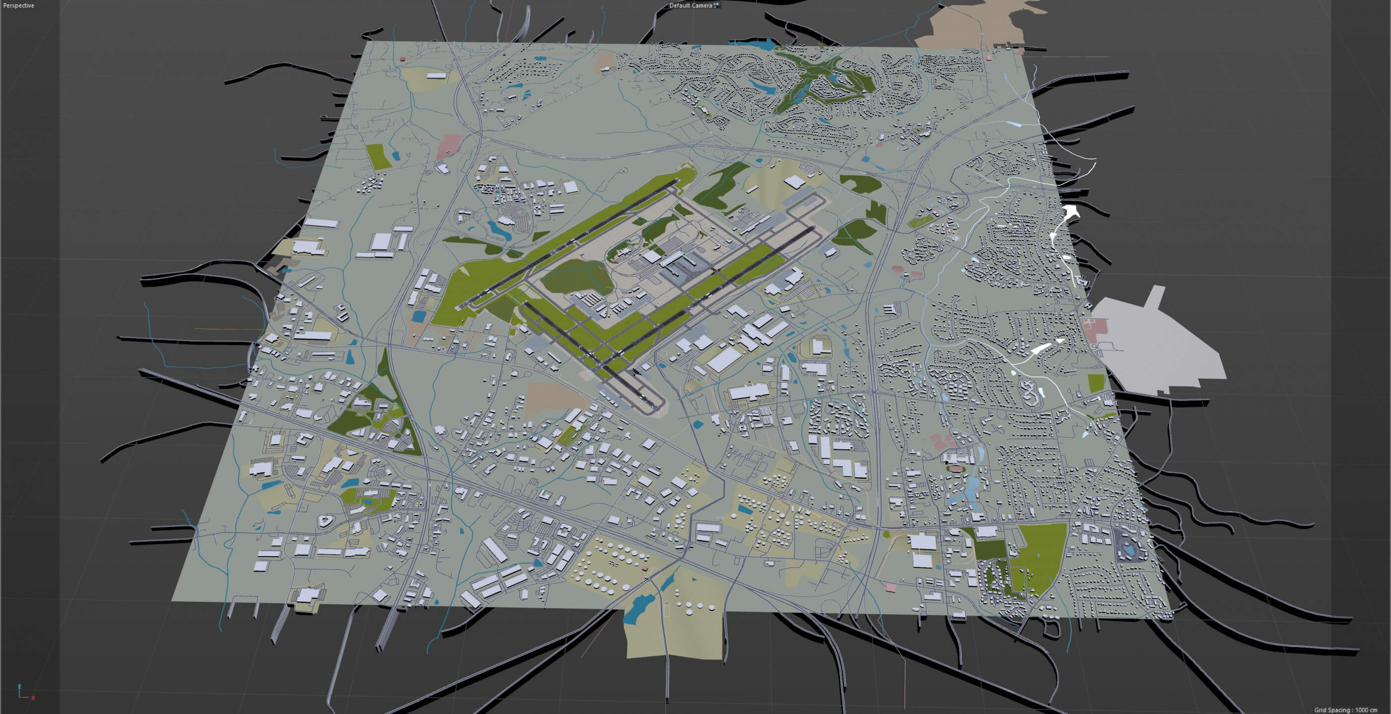 Piedmont Triad International Airport Greensboro 10km - 3D Model by 3dstudio