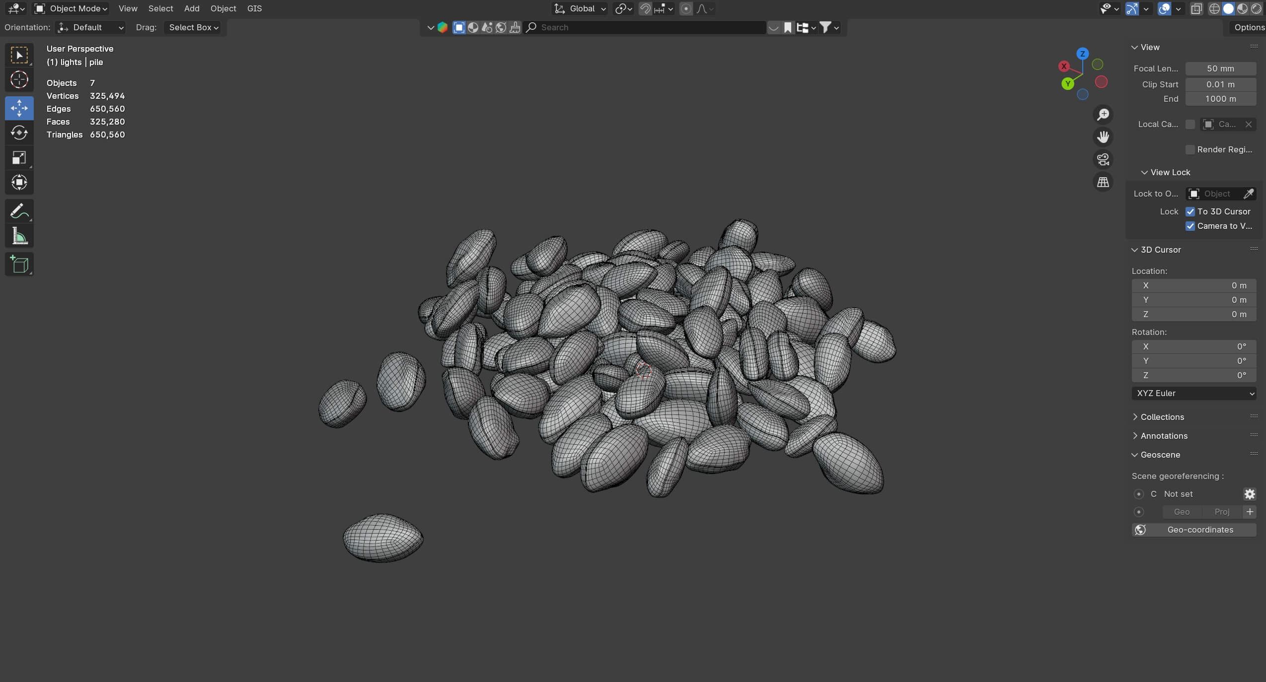 Pistachio Kernel Pile - 3D Model by 3dstudio