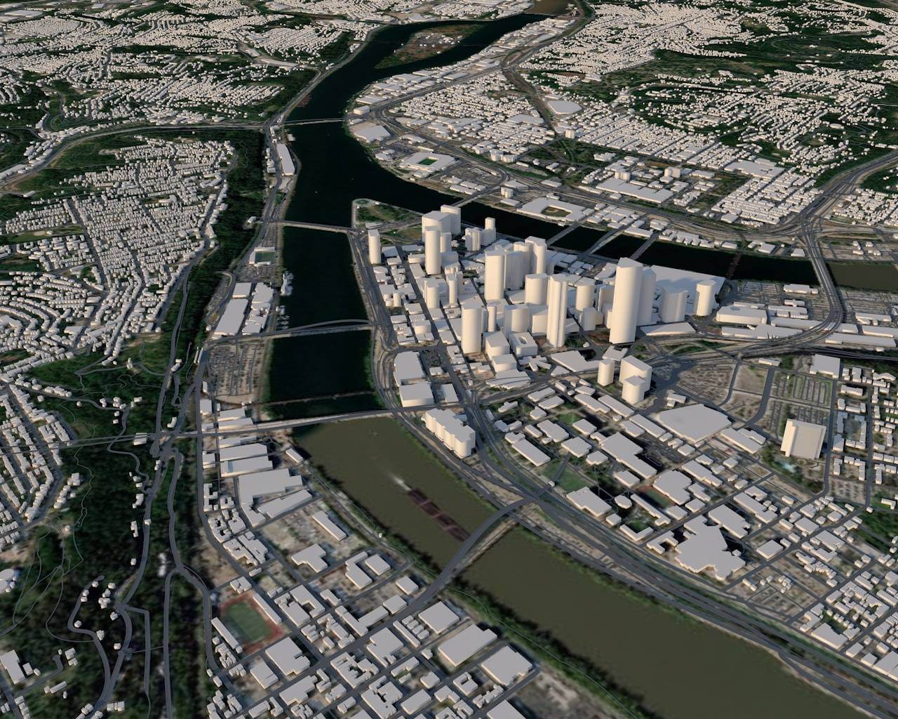 Pittsburgh Pennsylvania - 3D Model by 3dstudio