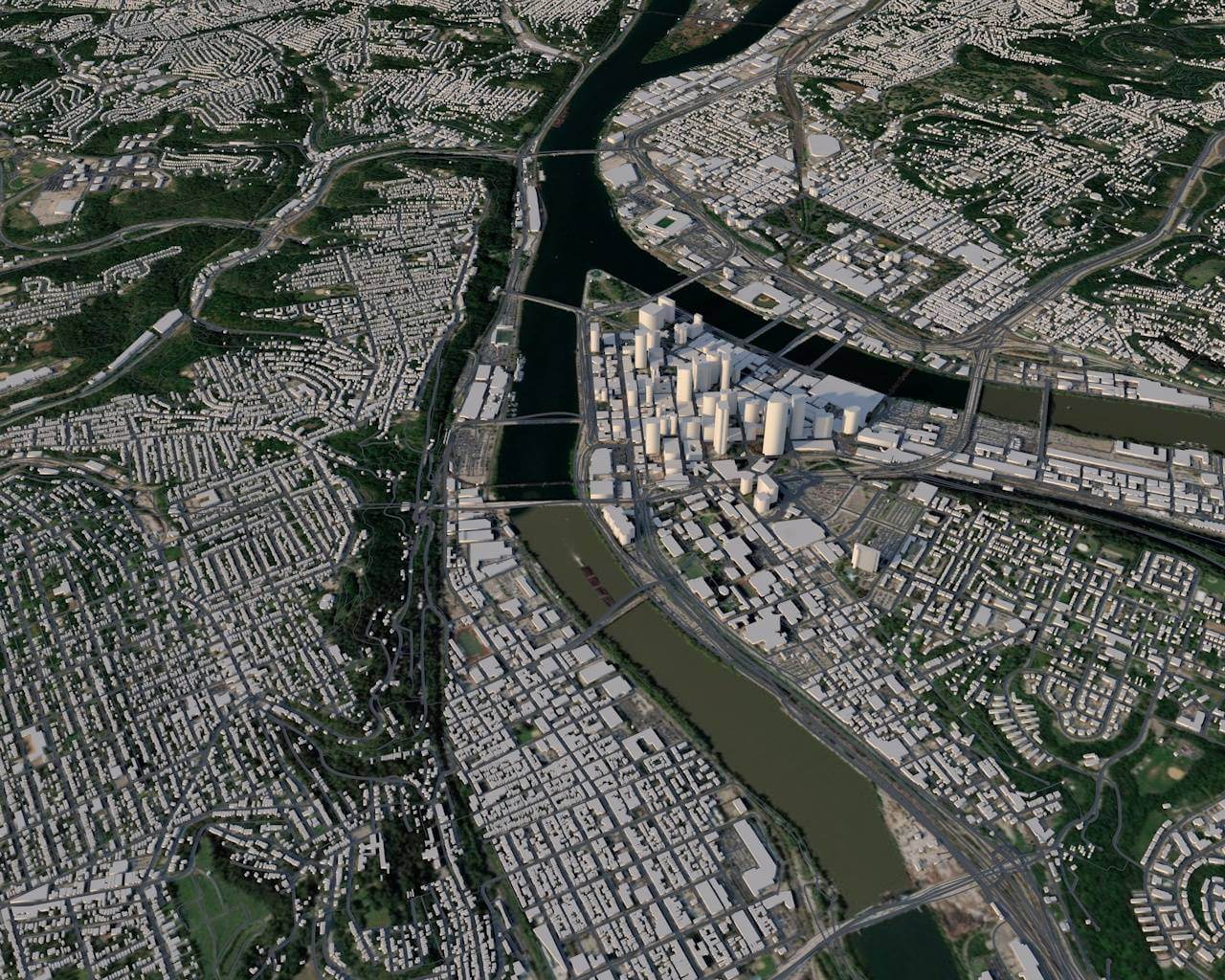 Pittsburgh Pennsylvania - 3D Model by 3dstudio