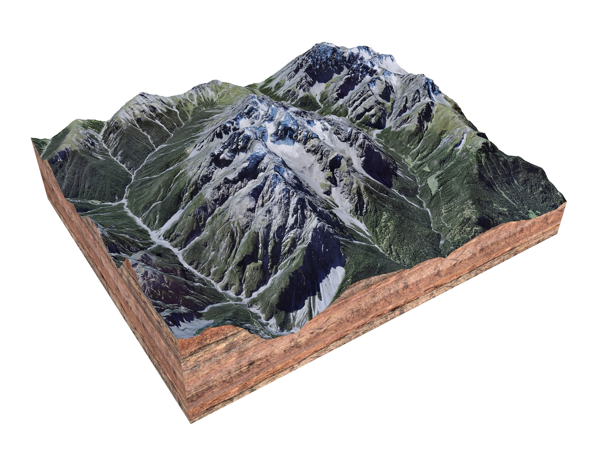 Piz Zuort Mountain Switzerland Terrain 3D Model by 3dstudio