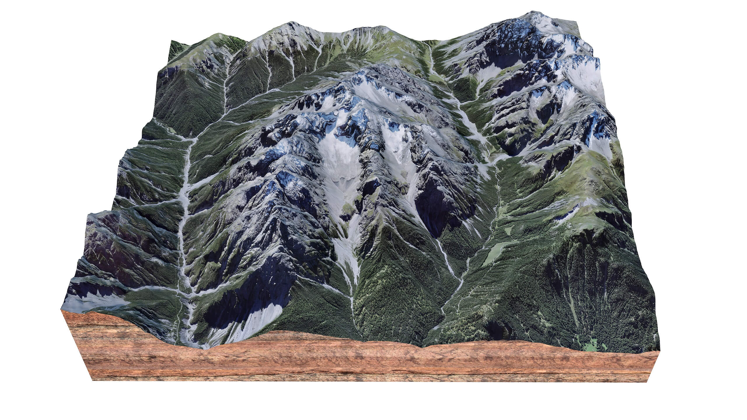 Piz Zuort Mountain Switzerland Terrain 3D Model by 3dstudio