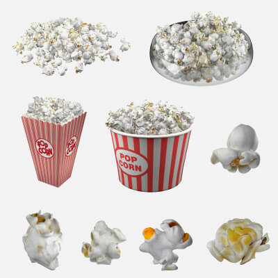 Popcorn 5 3D Model by 3dstudio