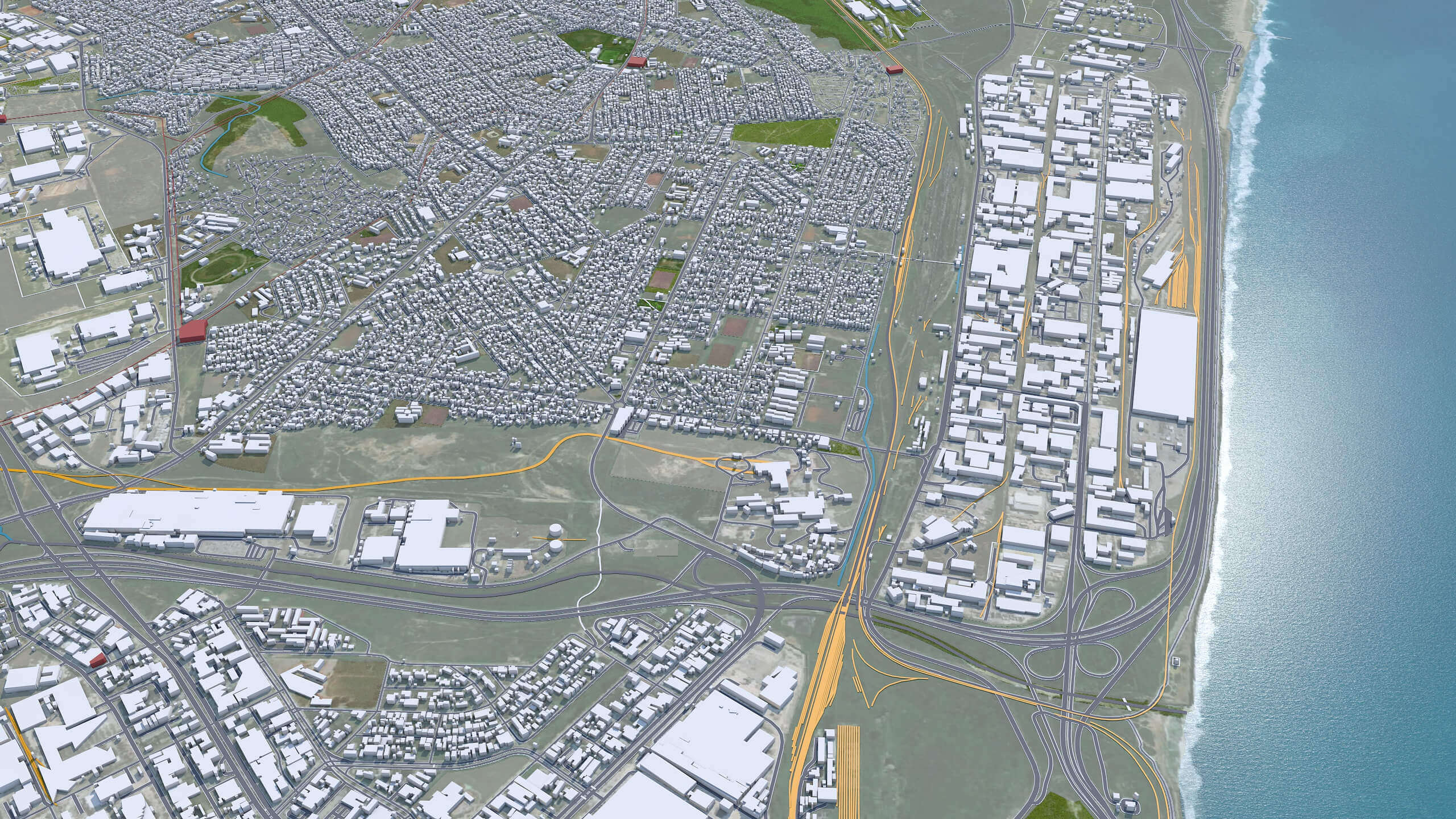Port Elizabeth City South Africa 3D Model 40km by 3dstudio