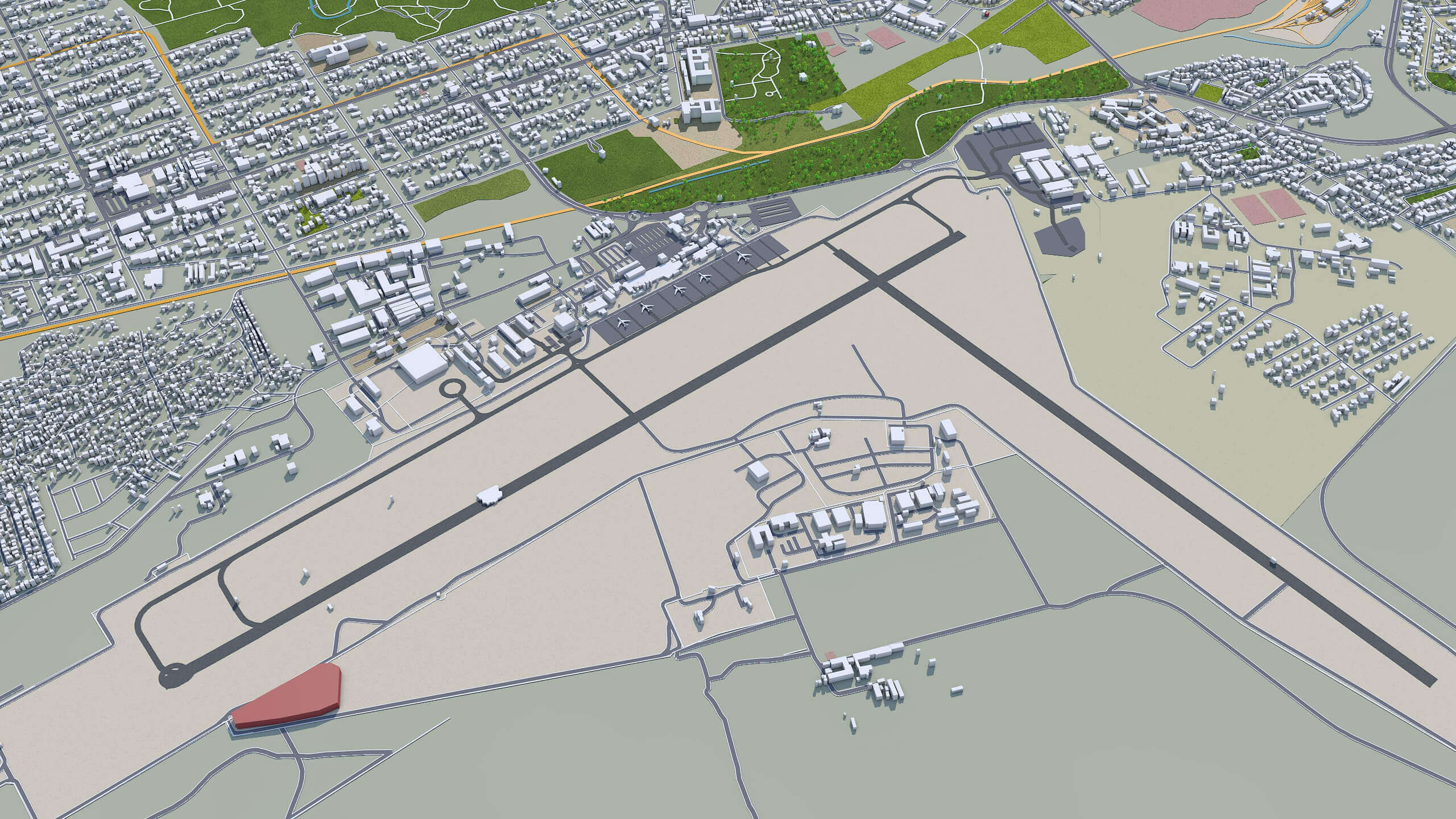 Port Elizabeth City South Africa 3D Model 40km by 3dstudio