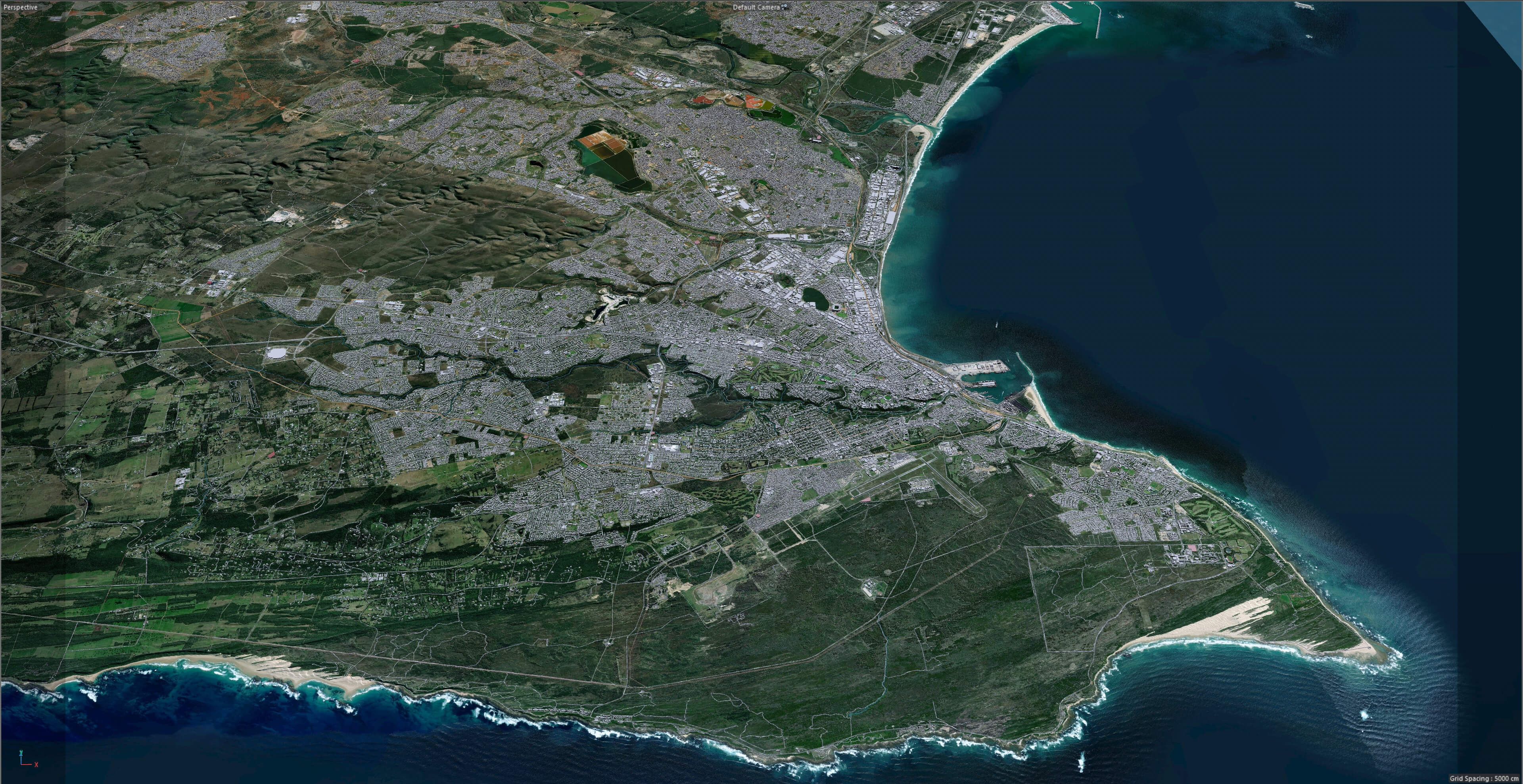 Port Elizabeth City South Africa 3D Model 40km by 3dstudio