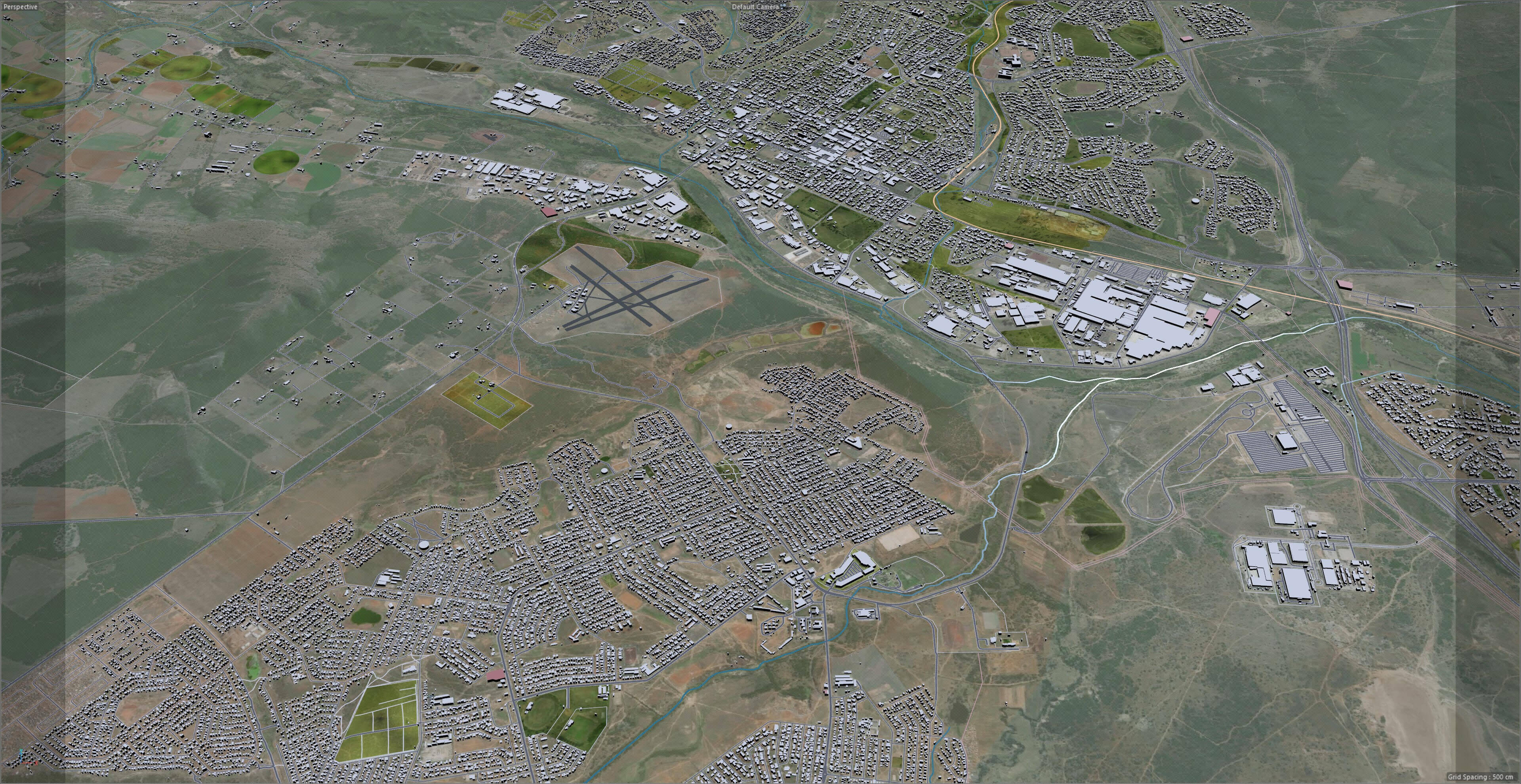 Port Elizabeth City South Africa 3D Model 40km by 3dstudio