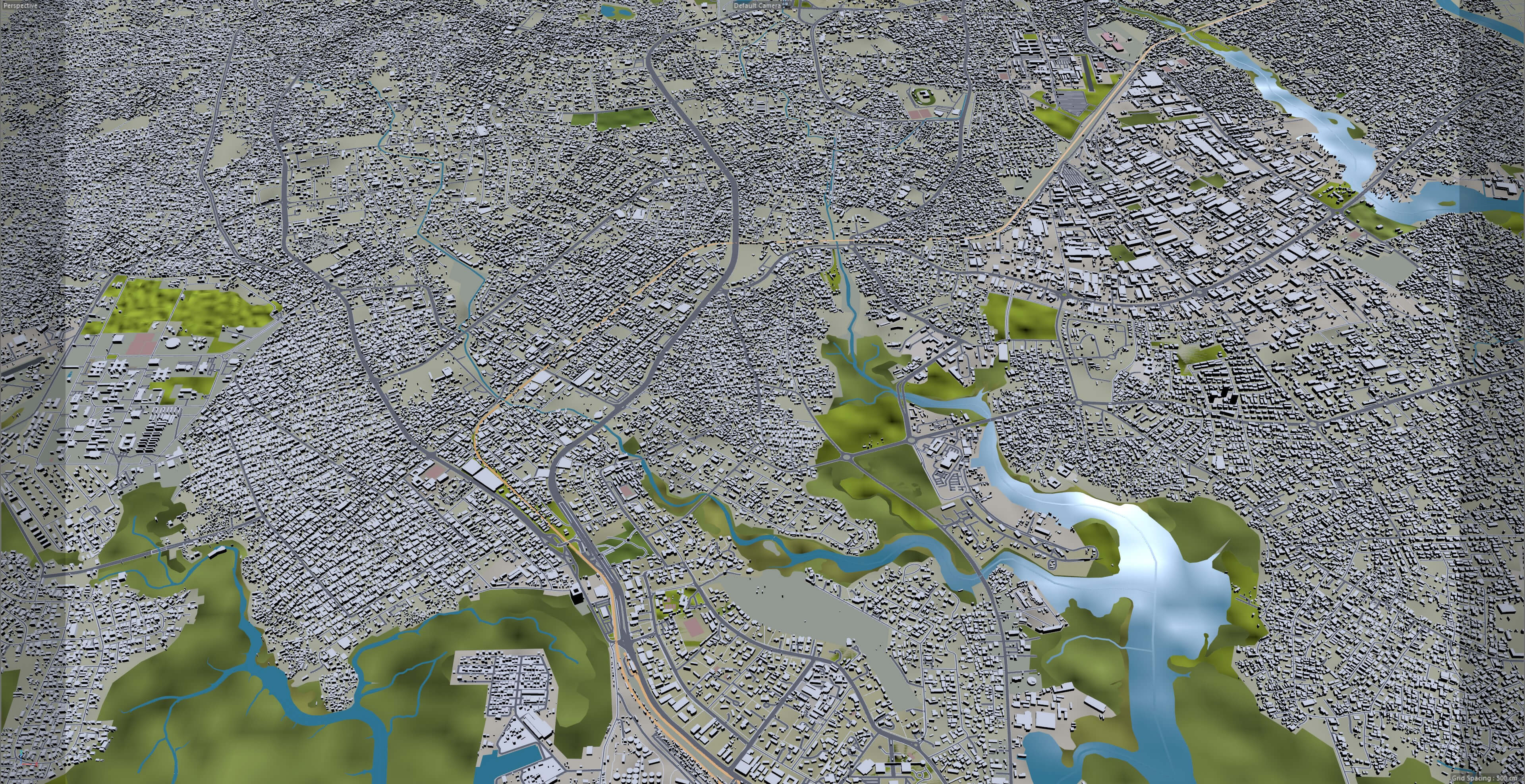 Port Harcourt City Nigeria 3D Model 30km by 3dstudio