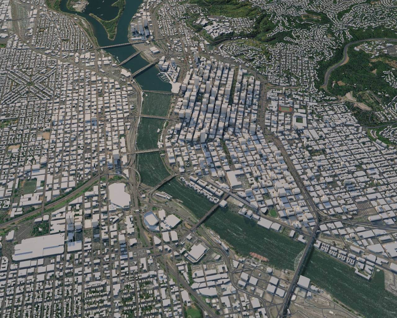 Portland Oregon - 3D Model by 3dstudio