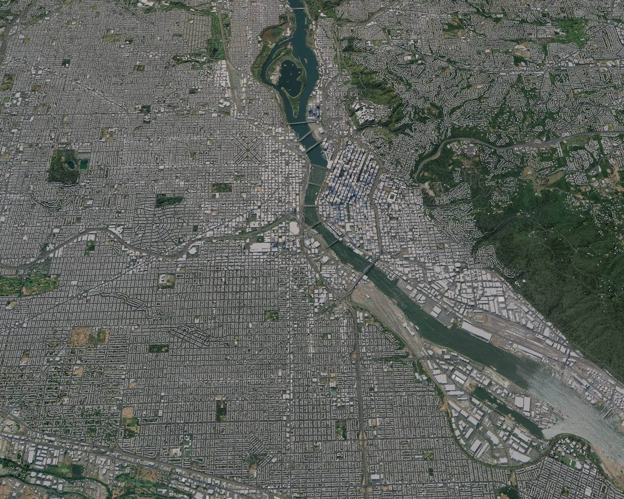 Portland Oregon - 3D Model by 3dstudio