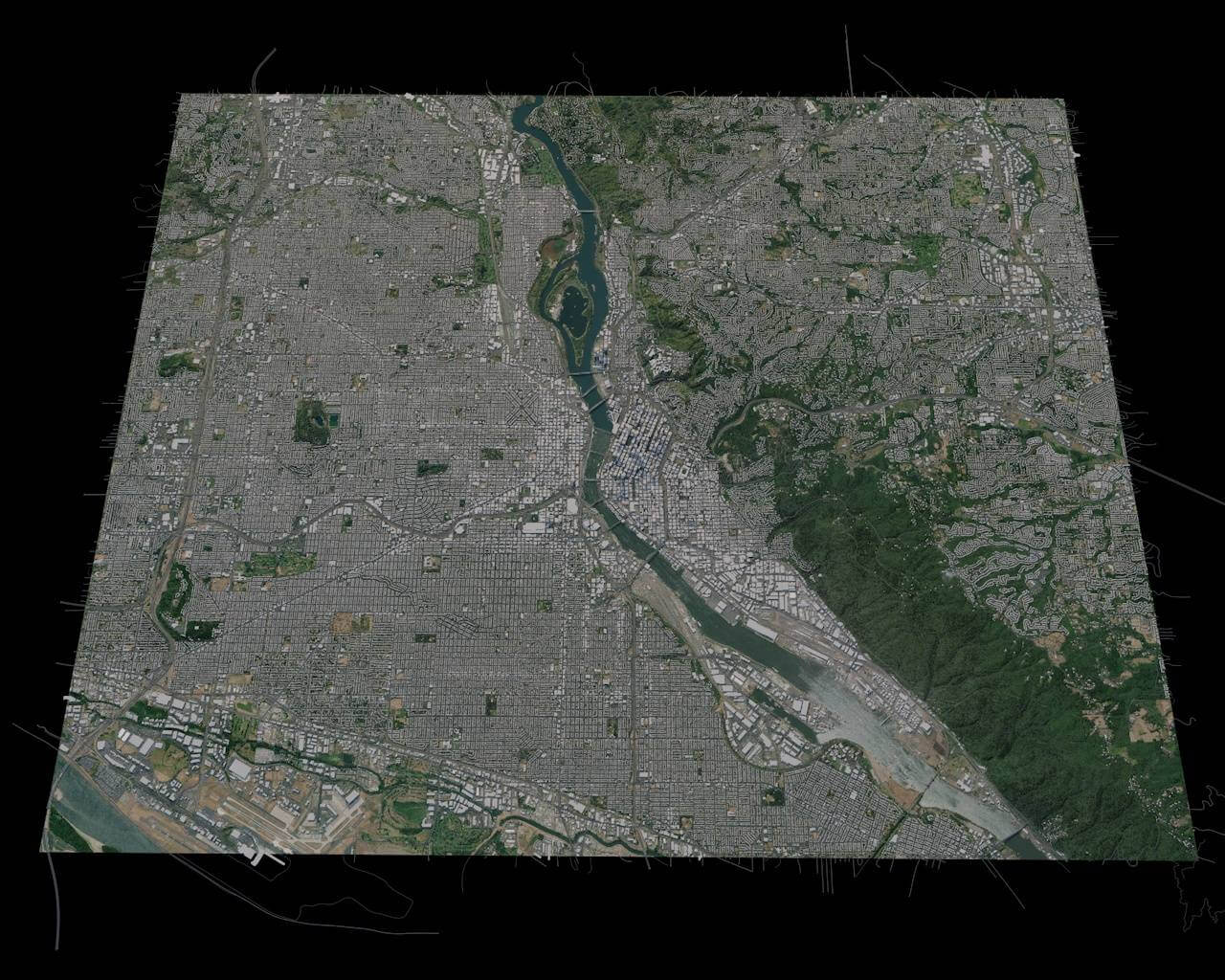 Portland Oregon - 3D Model by 3dstudio