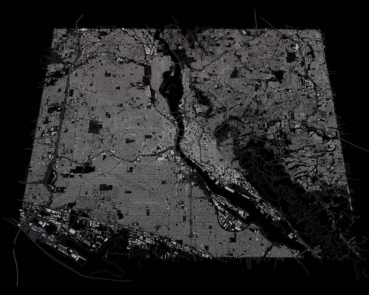 Portland Oregon - 3D Model by 3dstudio