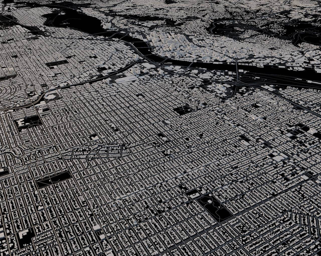 Portland Oregon - 3D Model by 3dstudio