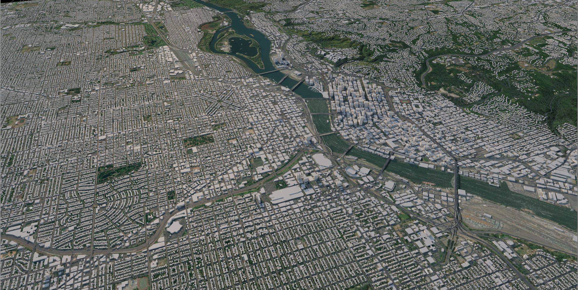 Portland Oregon - 3D Model by 3dstudio