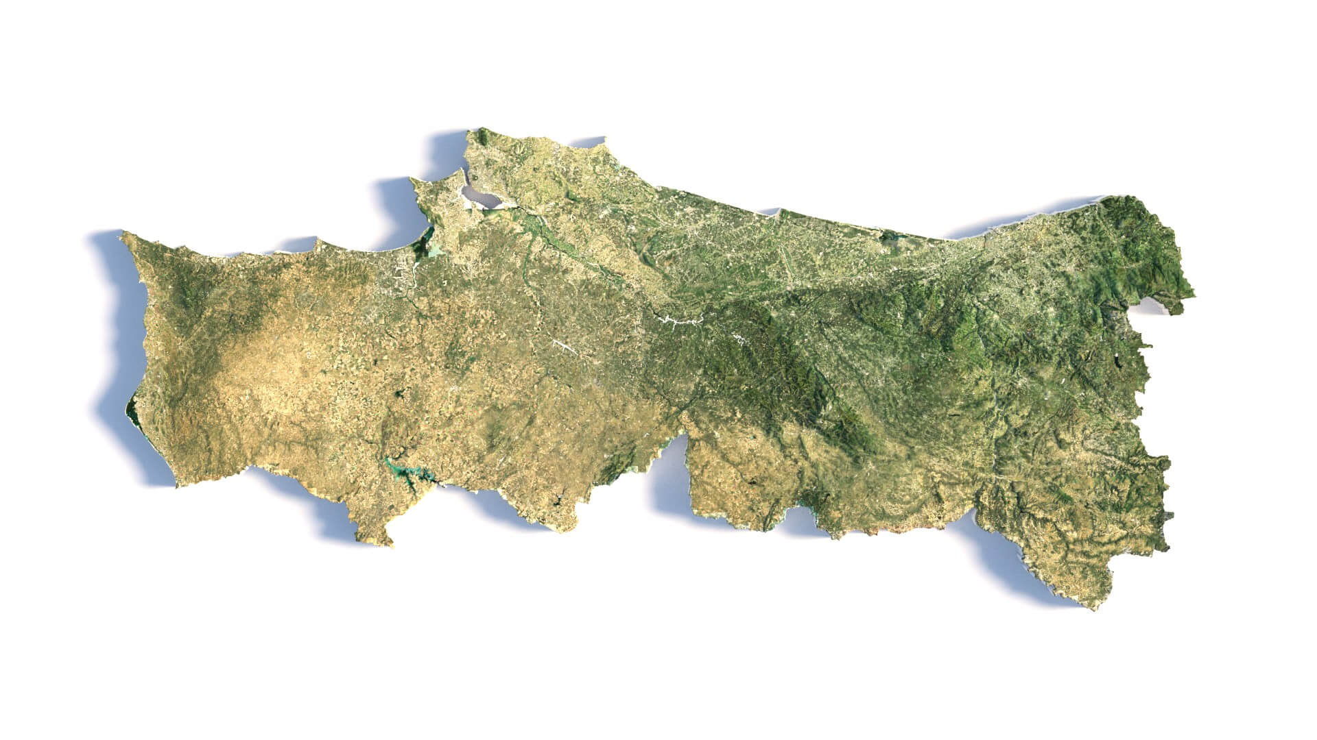 Portugal Terrain Map - 3D Model by 3dstudio