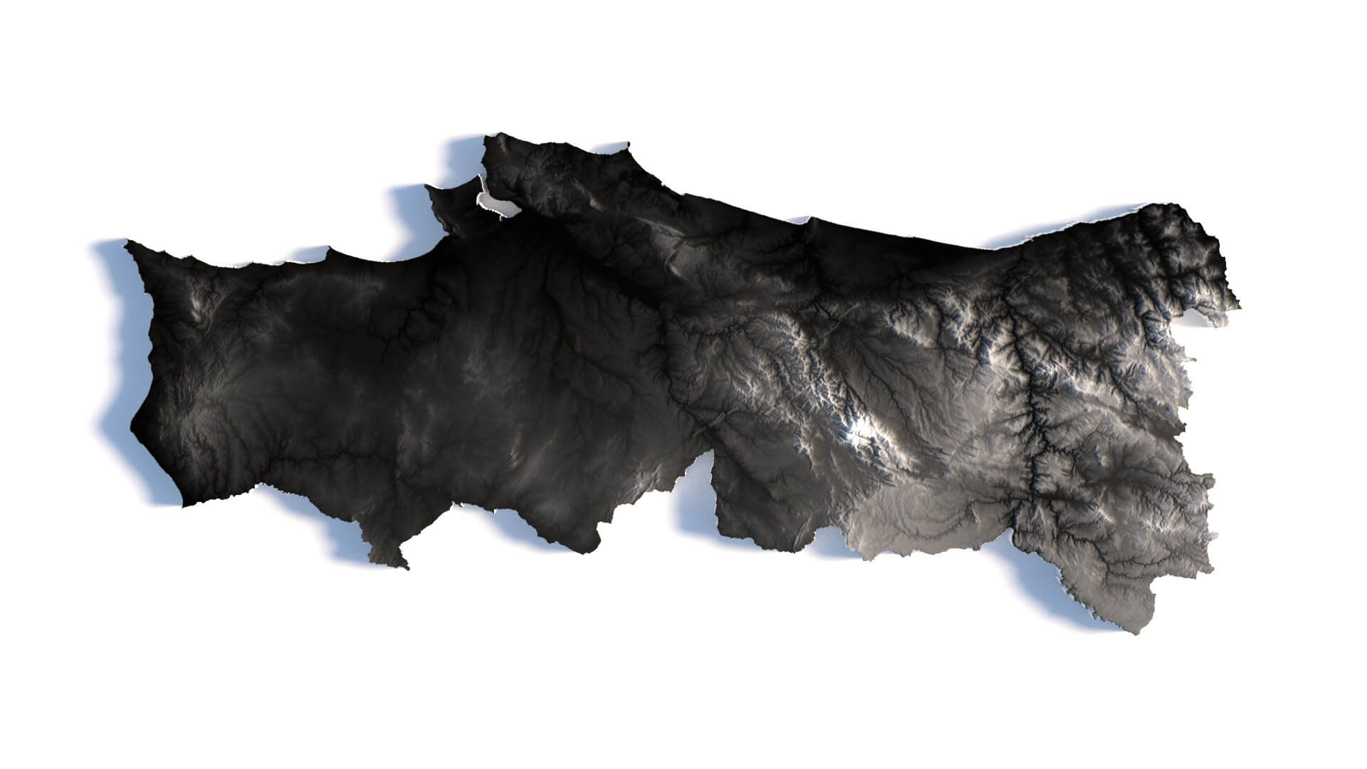 Portugal Terrain Map - 3D Model by 3dstudio