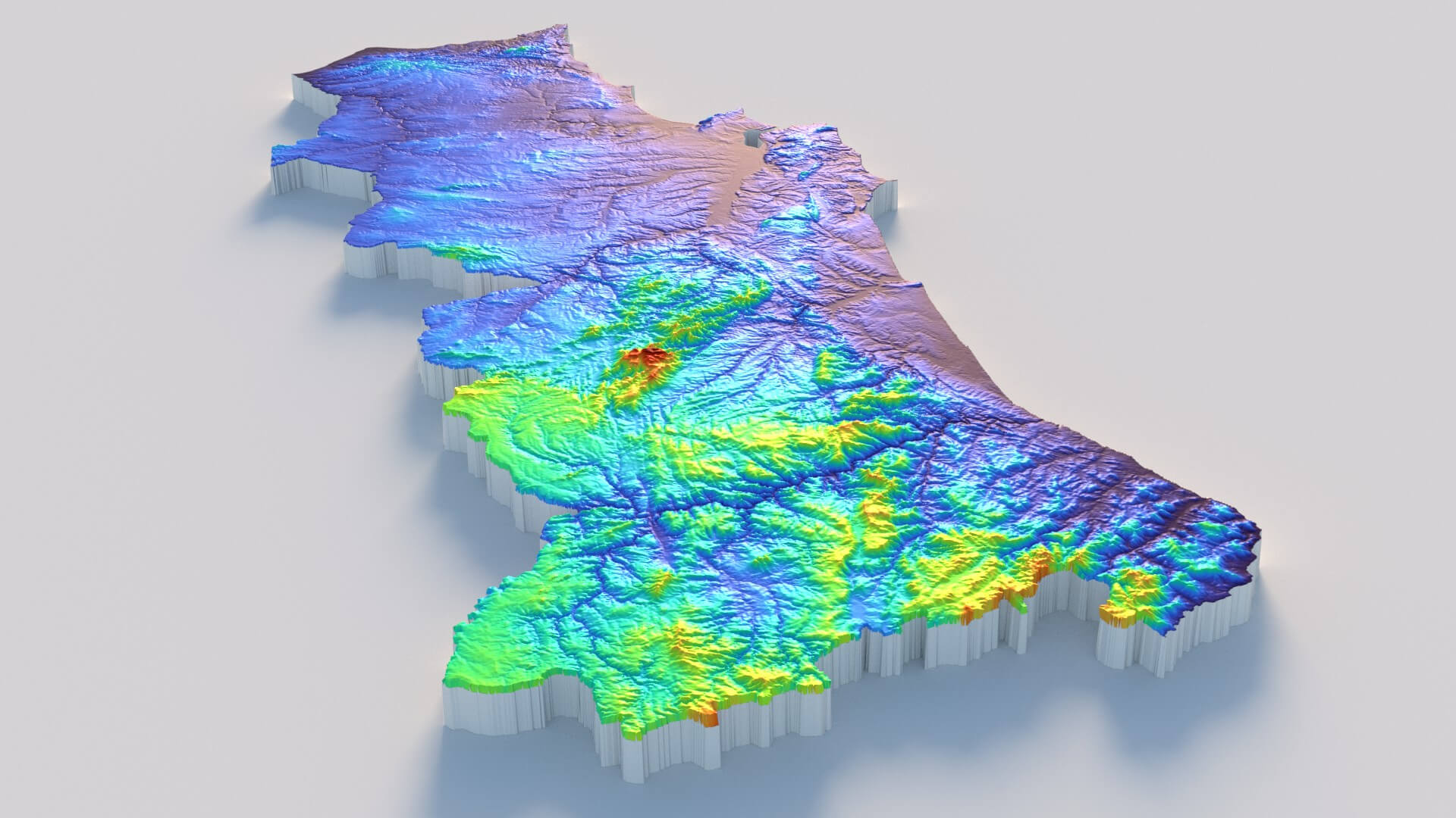 Portugal Terrain Map - 3D Model by 3dstudio