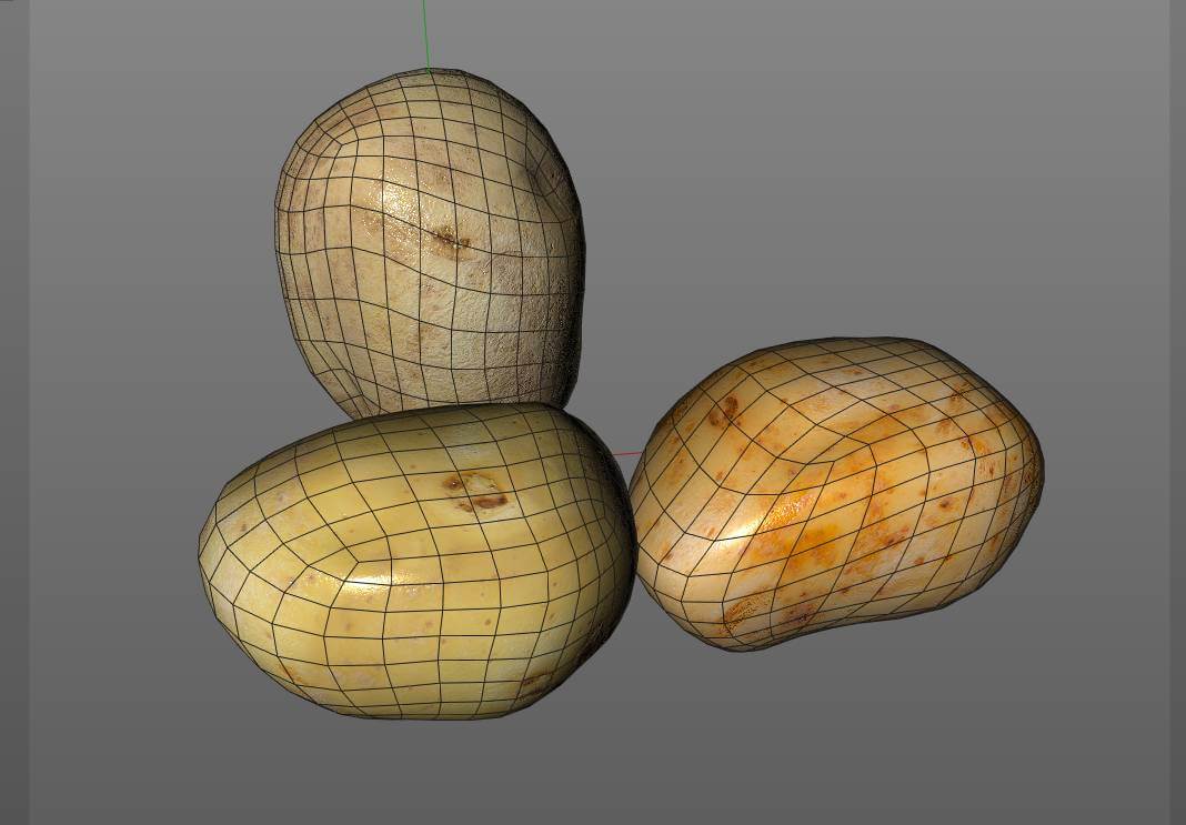 Potatoes - 3D Model by 3dstudio