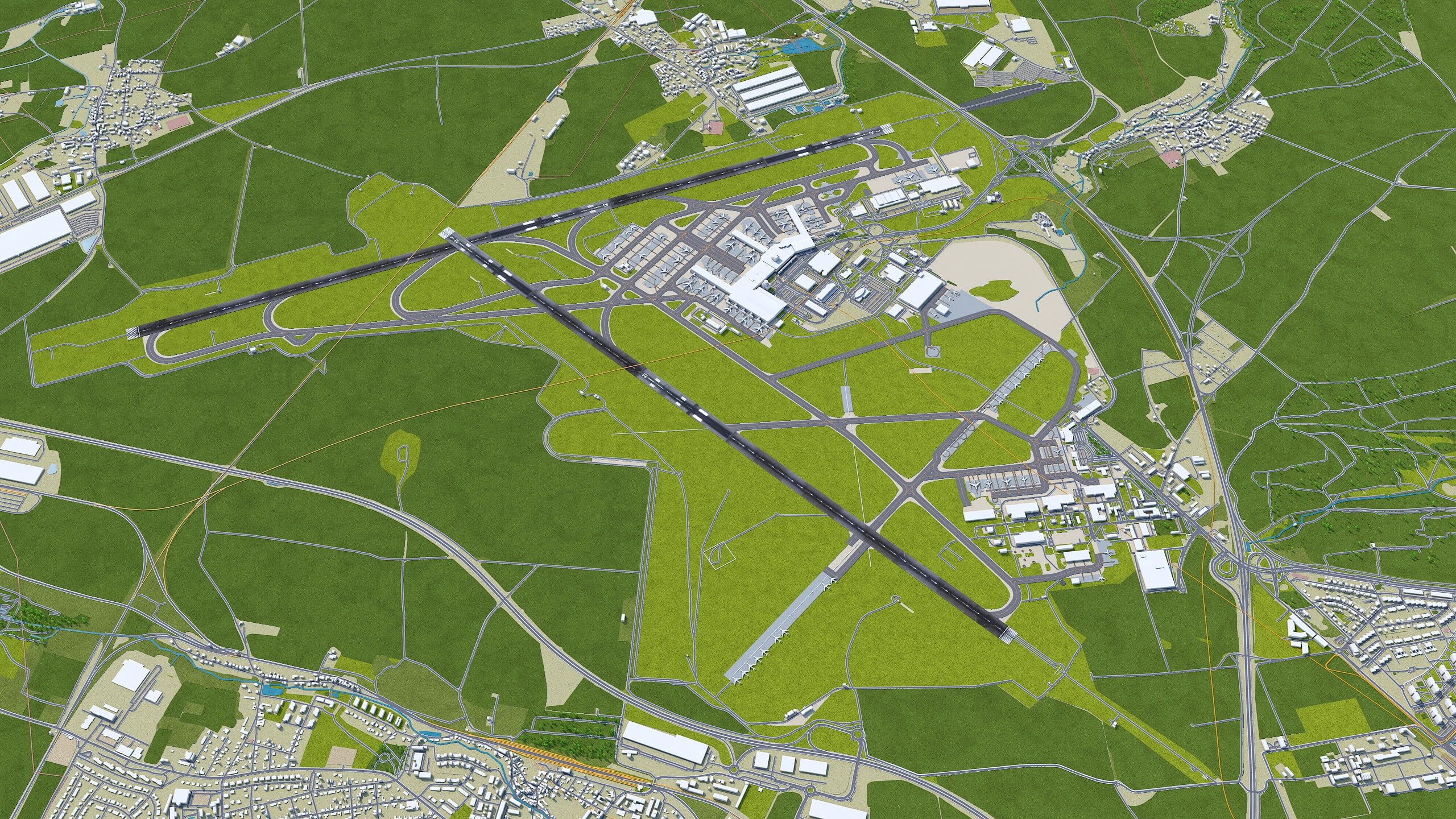 Prague Vaclav Havel Airport - 3D Model by 3dstudio