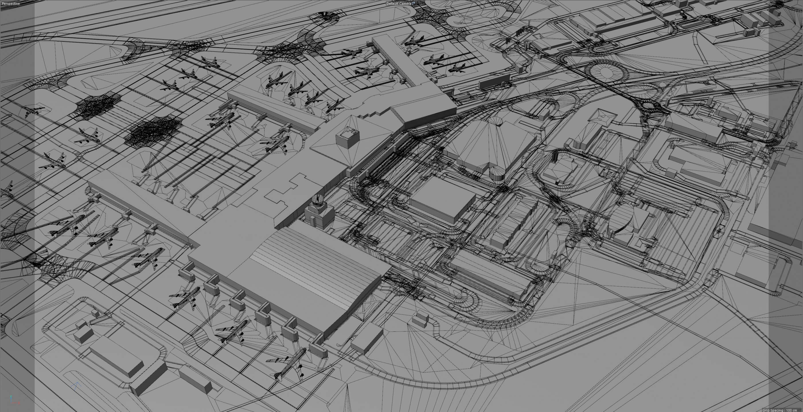Prague Vaclav Havel Airport - 3D Model by 3dstudio