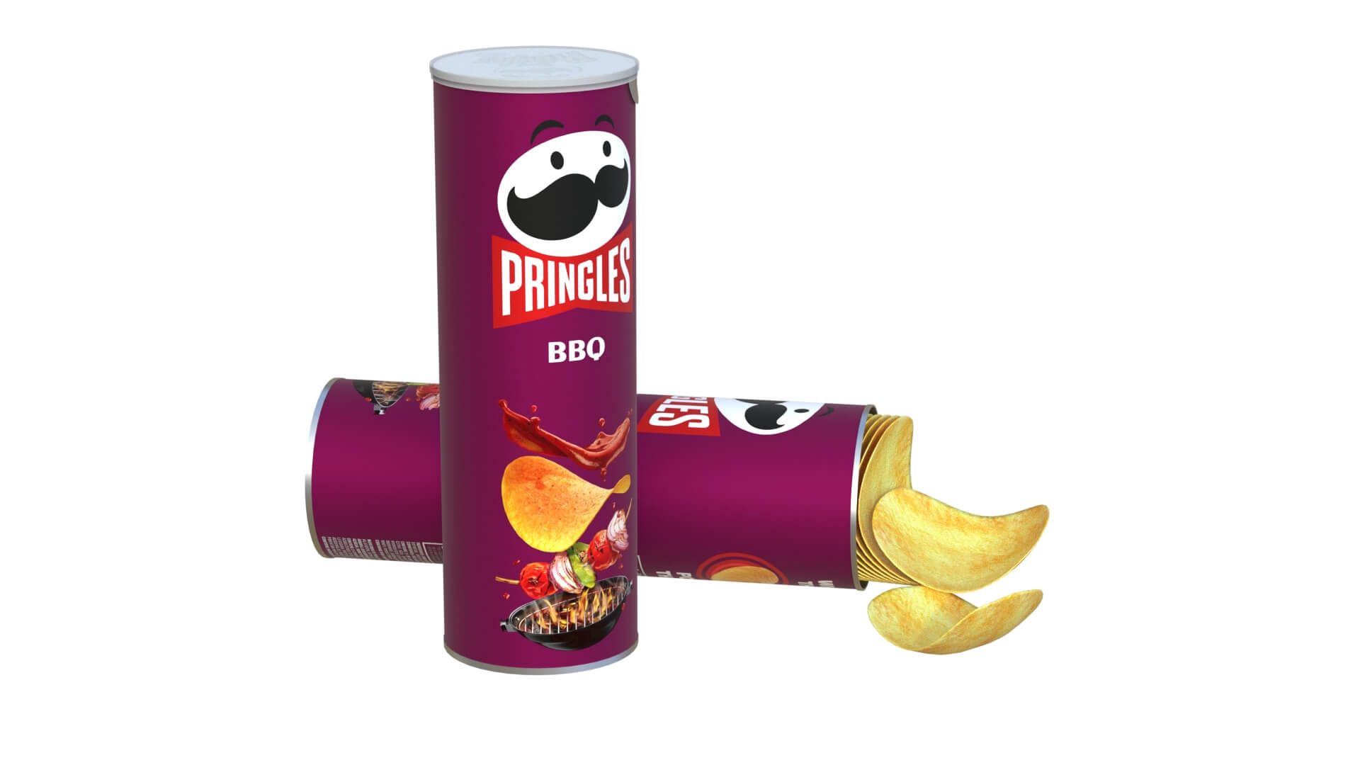 Pringles BBQ - 3D Model by 3dstudio