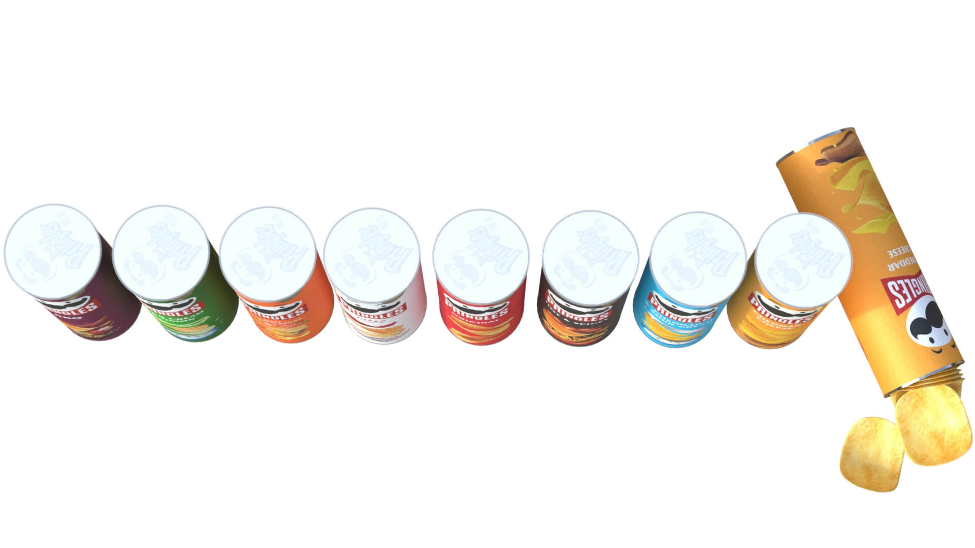 Pringles Collection - 3D Model by 3dstudio