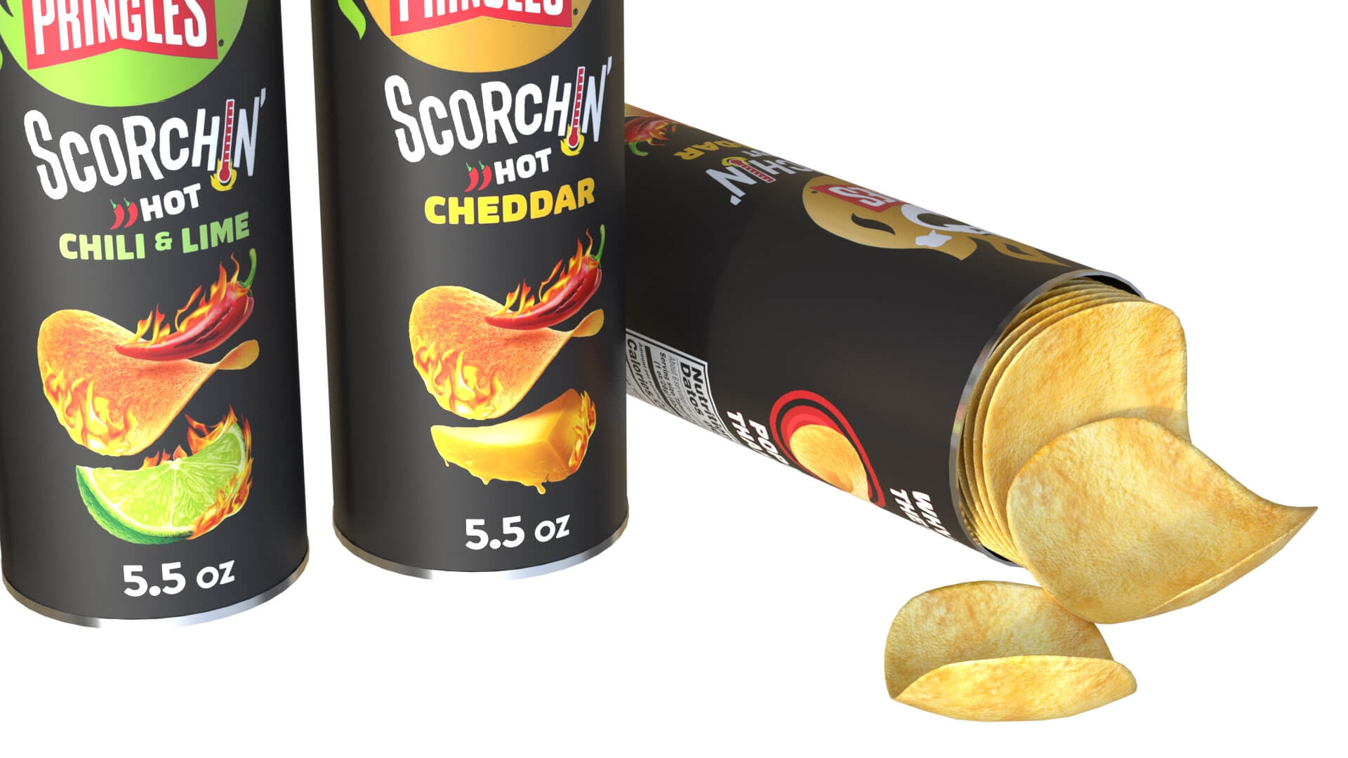 Pringles Scorchin' Collection - 3D Model by 3dstudio