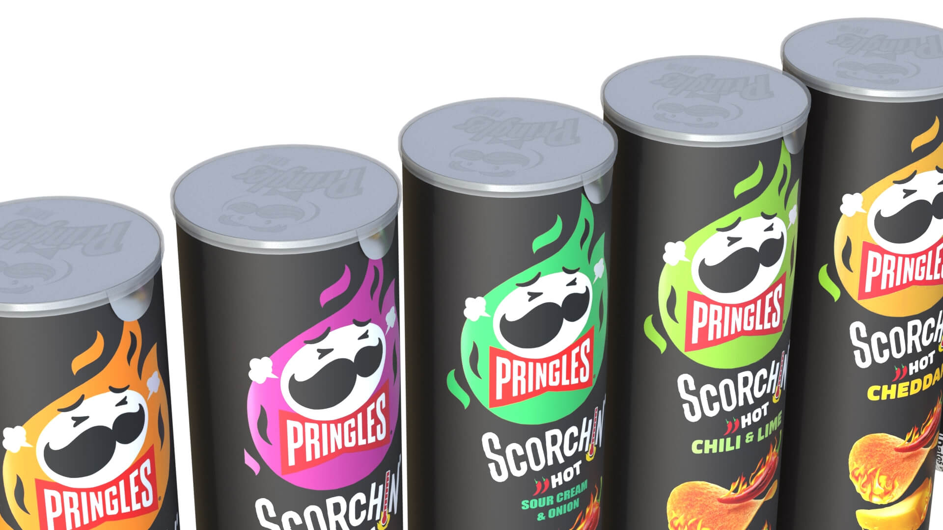 Pringles Scorchin' Collection - 3D Model by 3dstudio