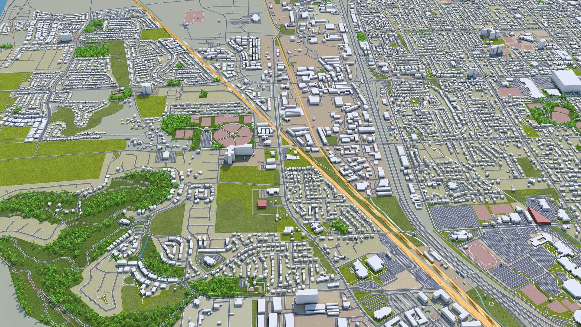 Provo, Utah USA 30km - 3D Model by 3dstudio