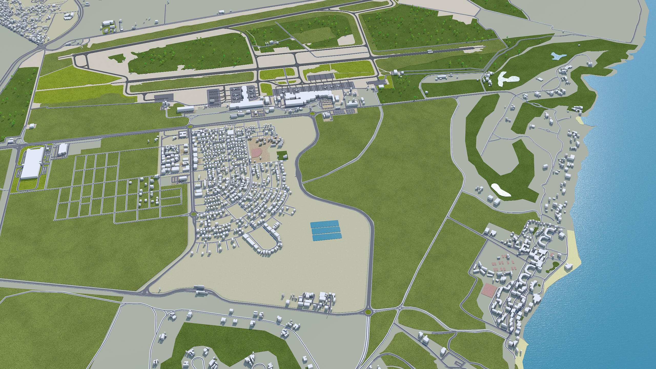 Punta Cana Dominican Republic City 3D Model 45km by 3dstudio