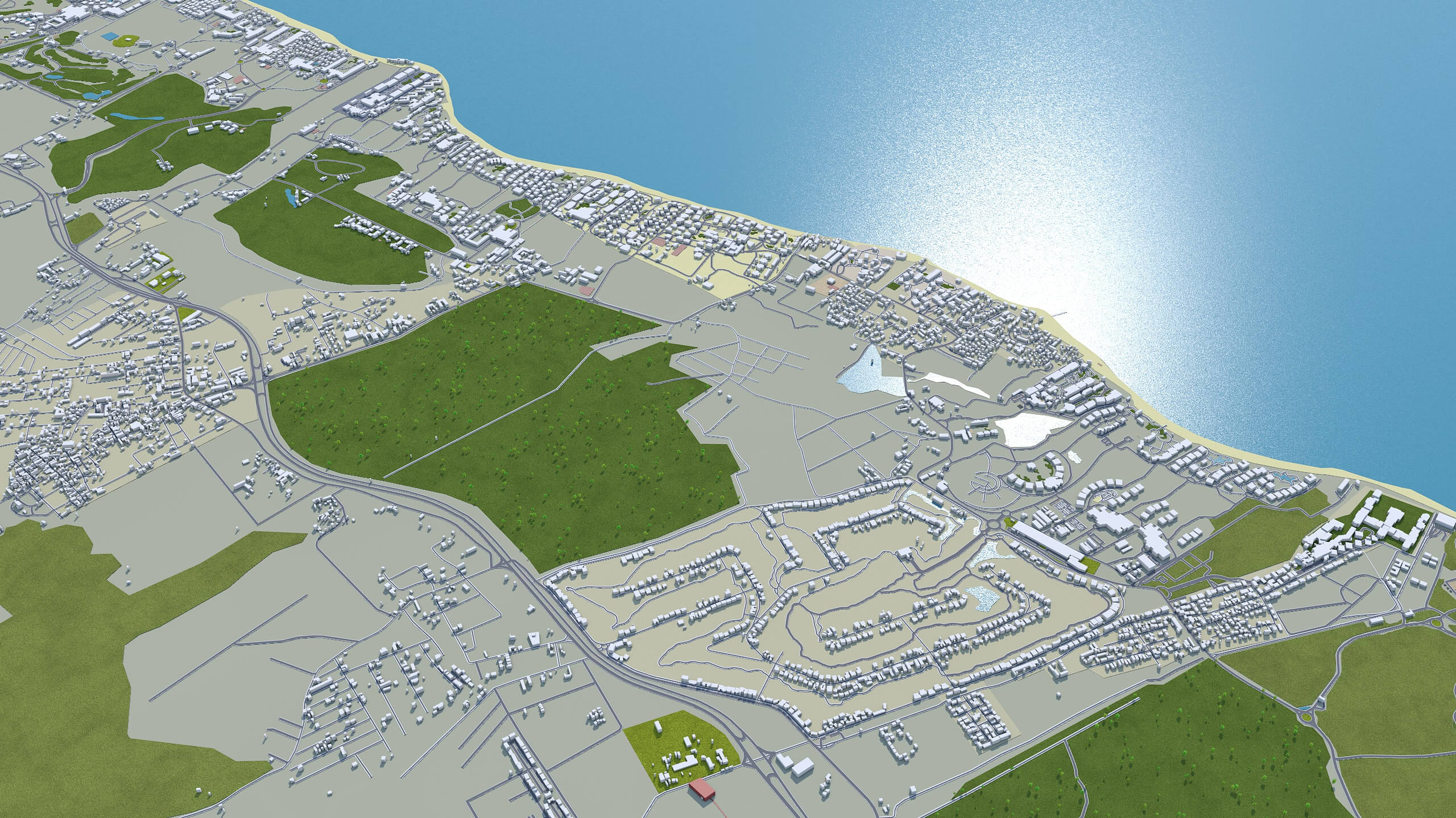 Punta Cana Dominican Republic City 3D Model 45km by 3dstudio