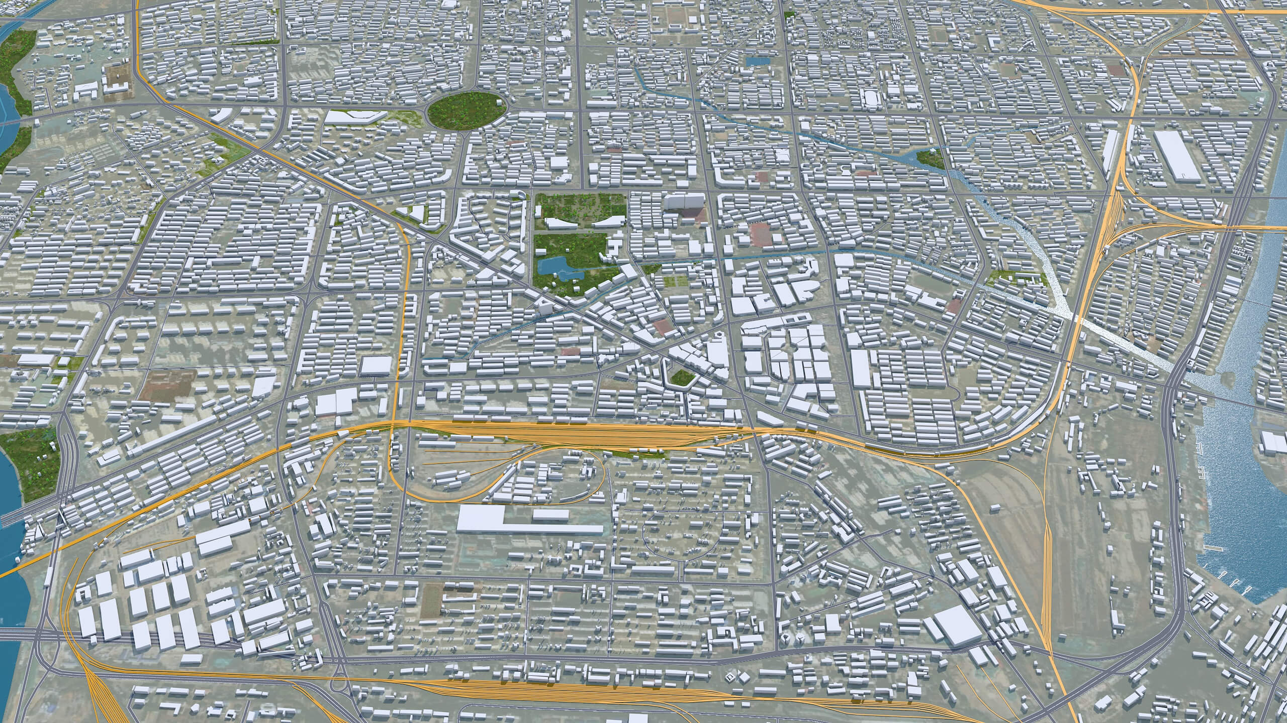 Qinhuangdao City Hebei China 3D Model 60km by 3dstudio