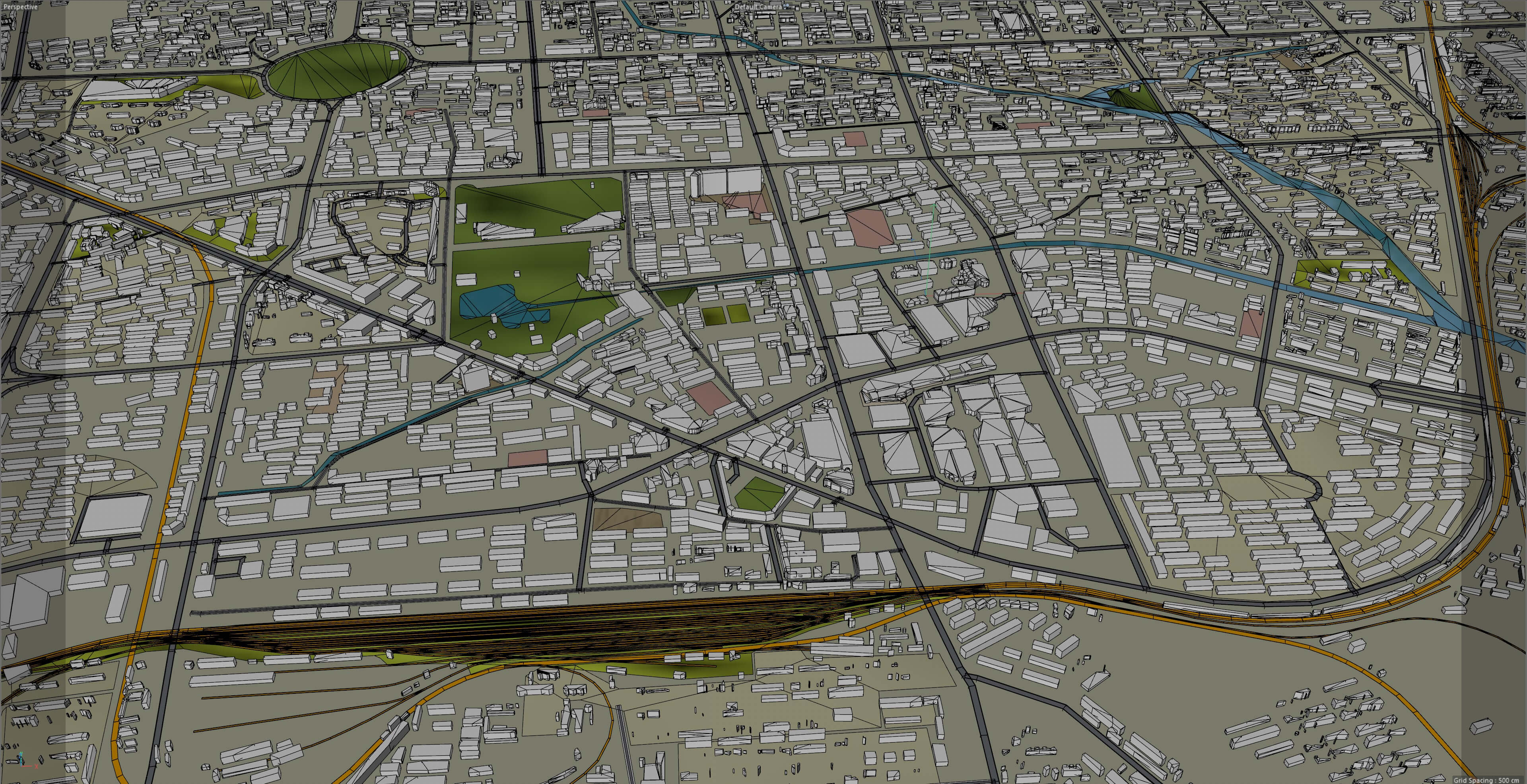 Qinhuangdao City Hebei China 3D Model 60km by 3dstudio