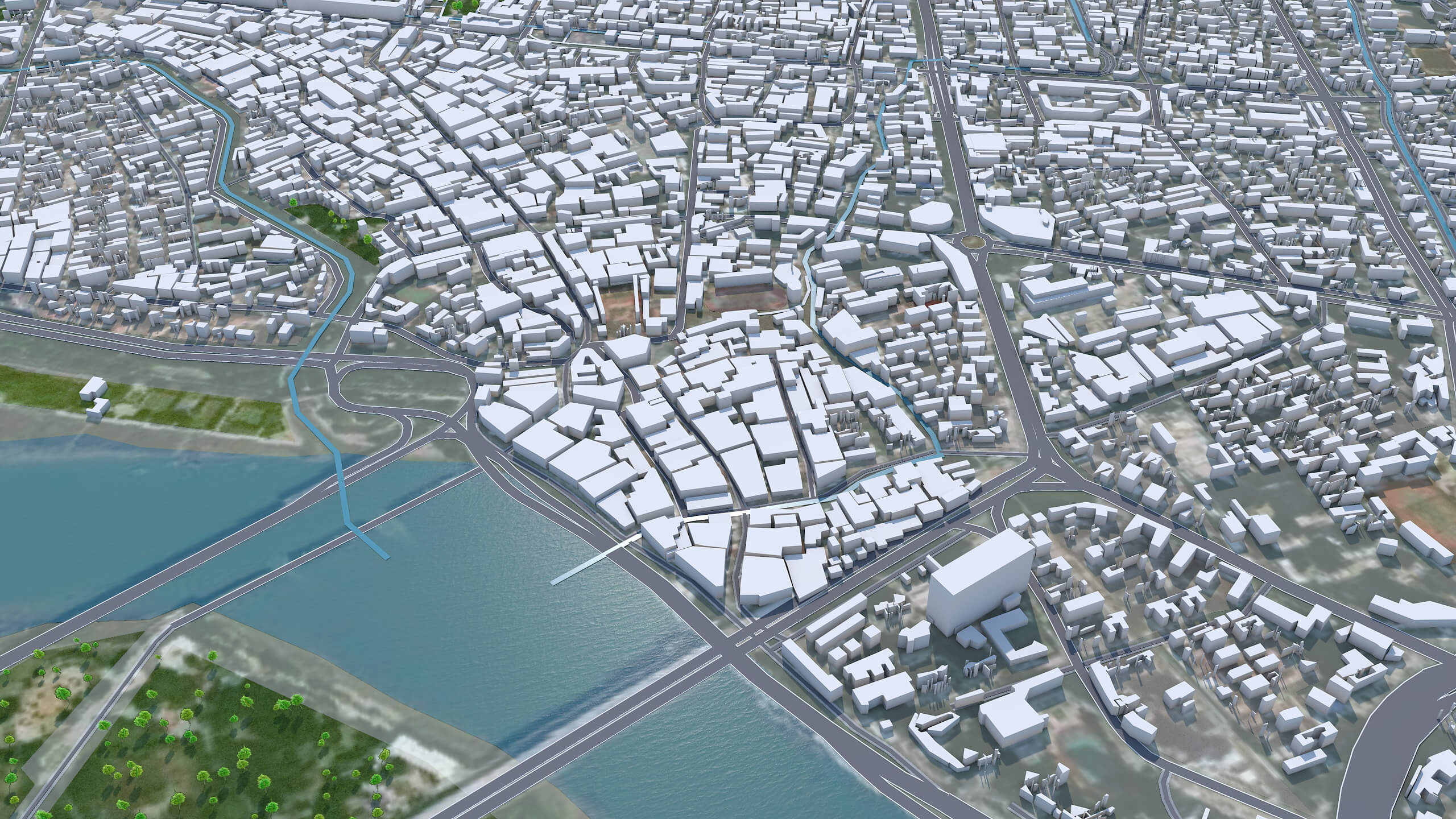 Quanzhou City Fujian China 3D Model 40km by 3dstudio