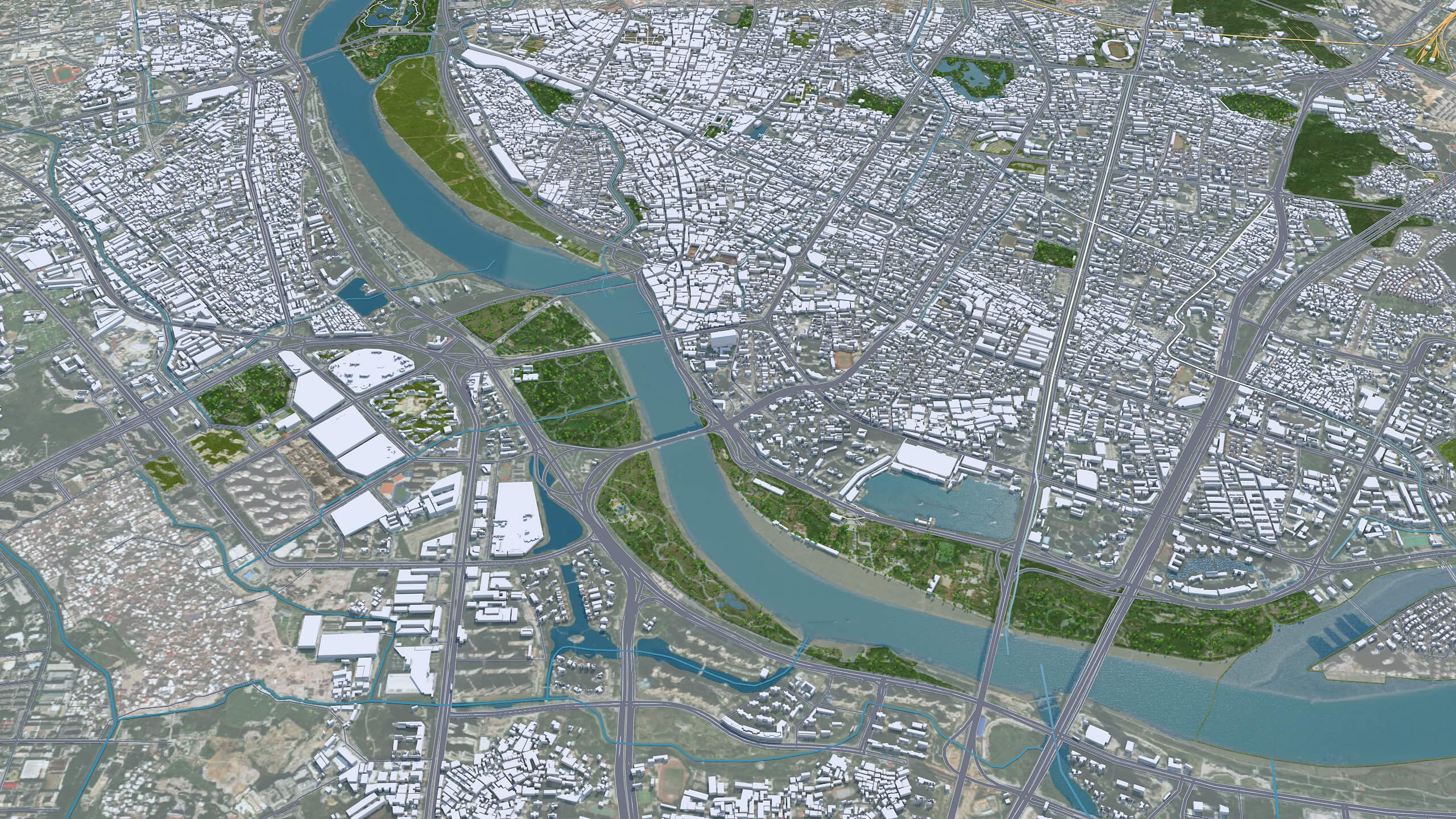 Quanzhou City Fujian China 3D Model 40km by 3dstudio