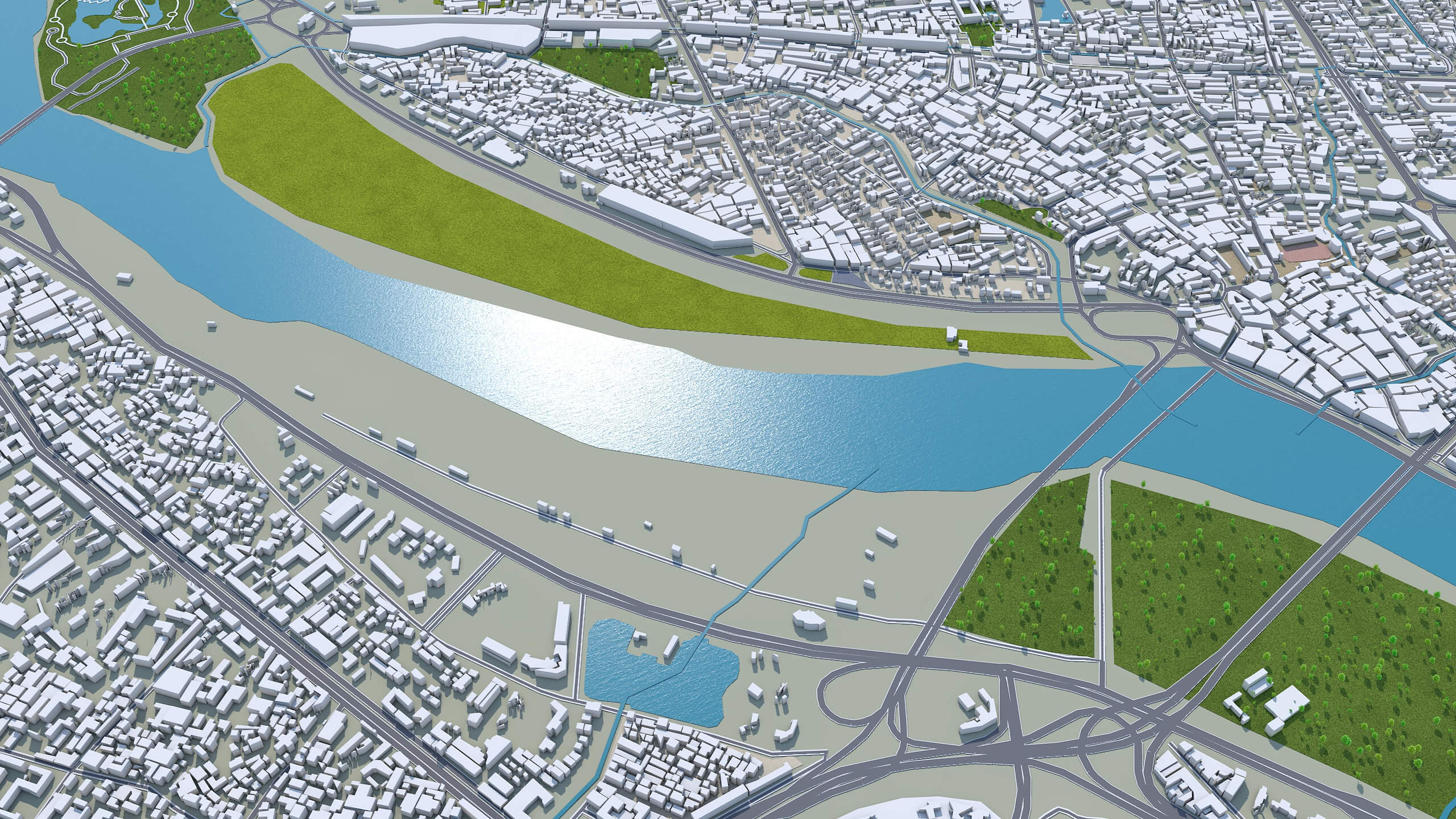 Quanzhou City Fujian China 3D Model 40km by 3dstudio
