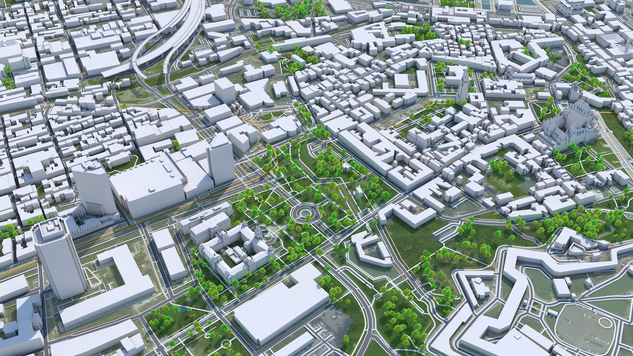 Quebec Downtown Canada 8km - 3D Model by 3dstudio
