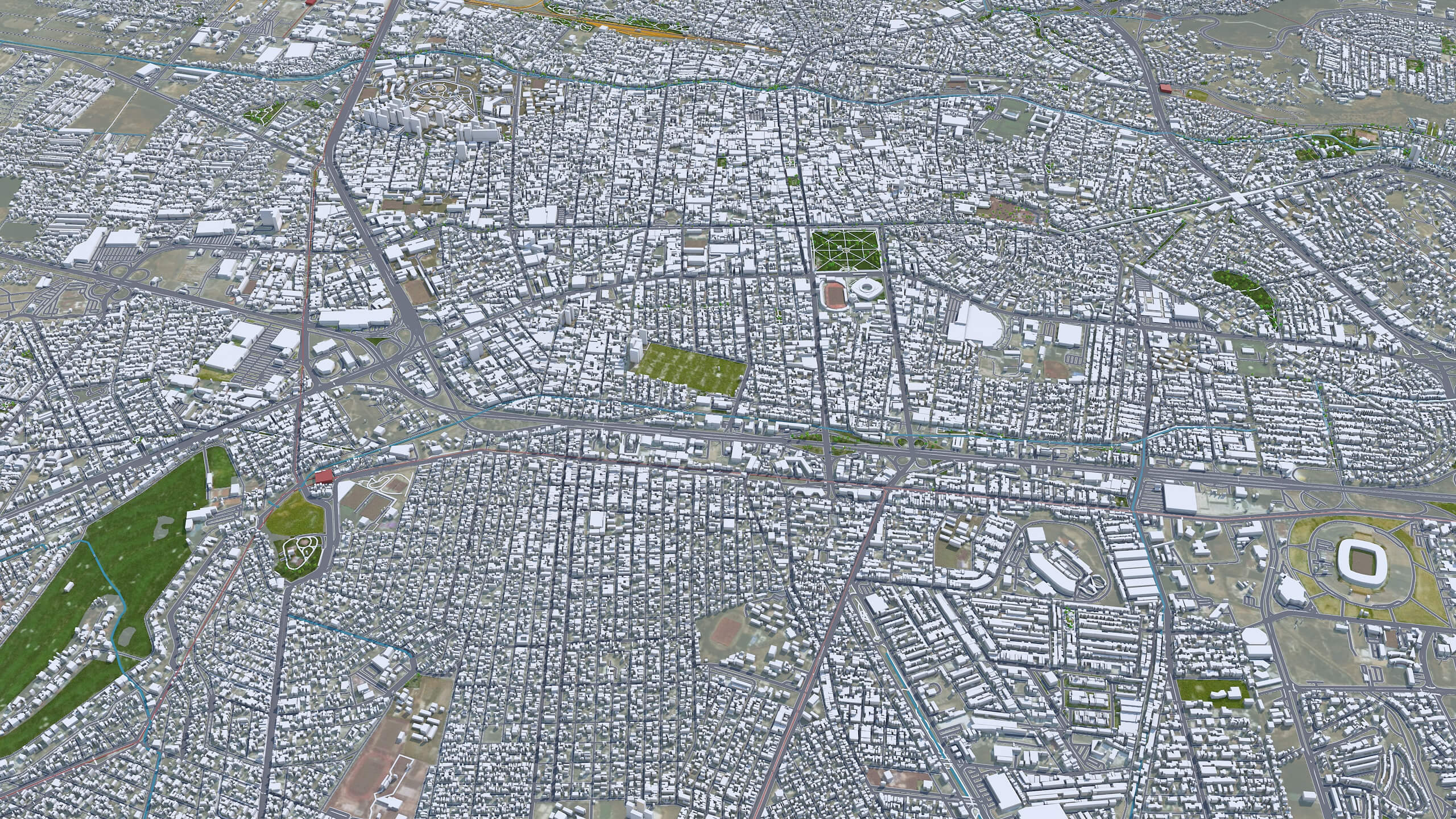 Queretaro City Mexico 3D Model 45km by 3dstudio