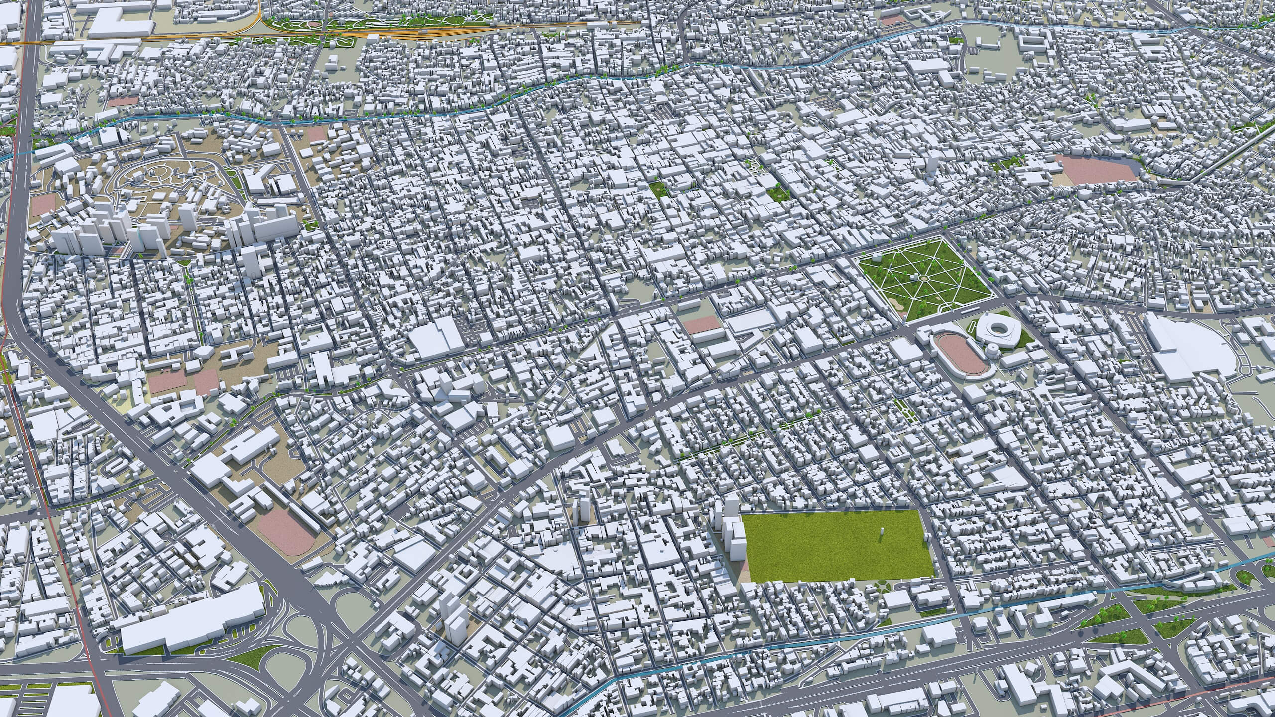 Queretaro City Mexico 3D Model 45km by 3dstudio