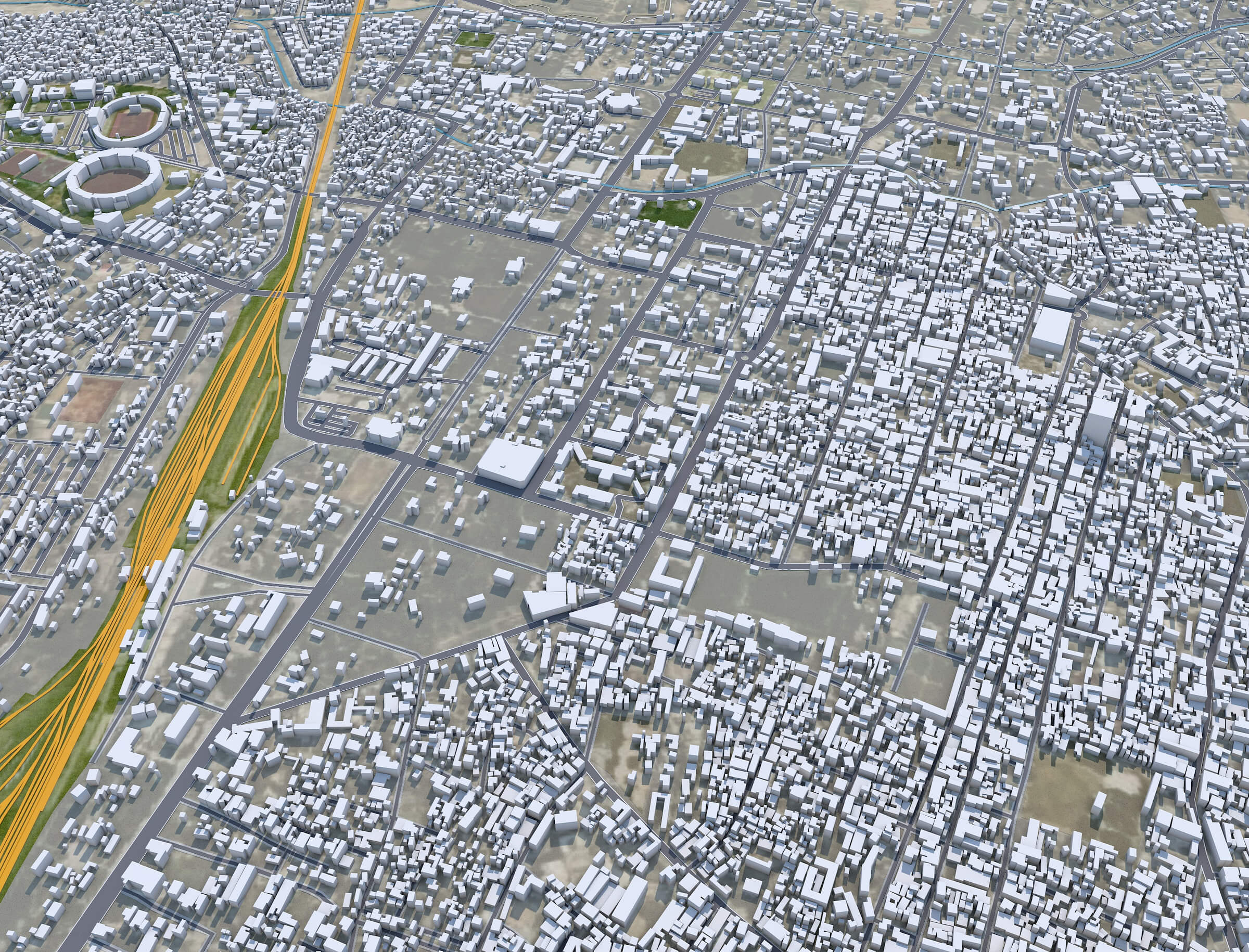 Quetta City Pakistan 3D Model 40km by 3dstudio