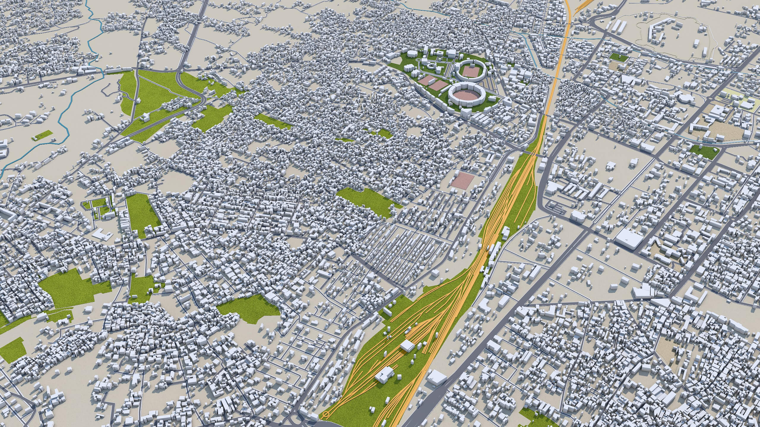 Quetta City Pakistan 3D Model 40km by 3dstudio