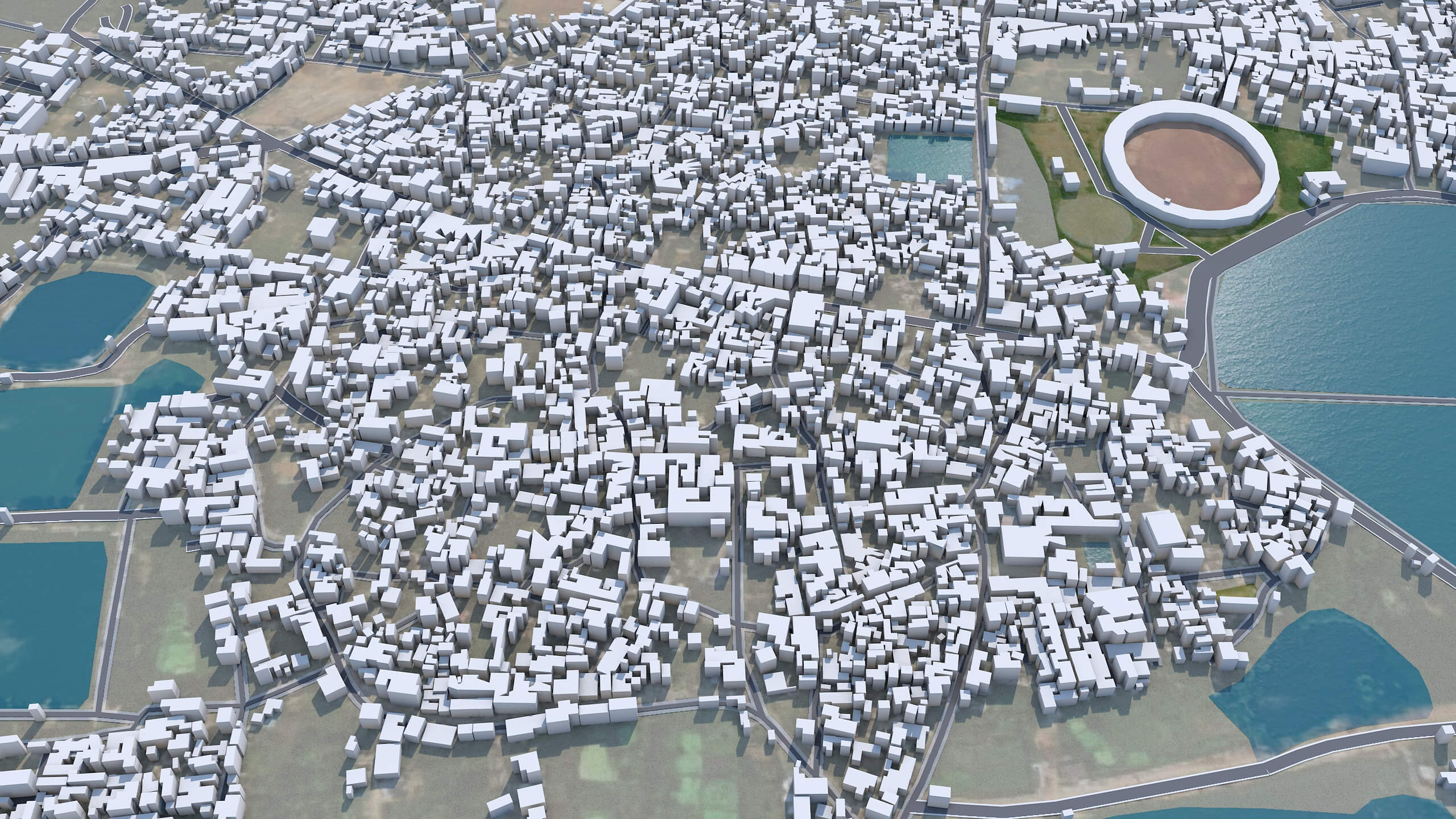 Raipur City Chhattisgarh India 3D Model 30km by 3dstudio