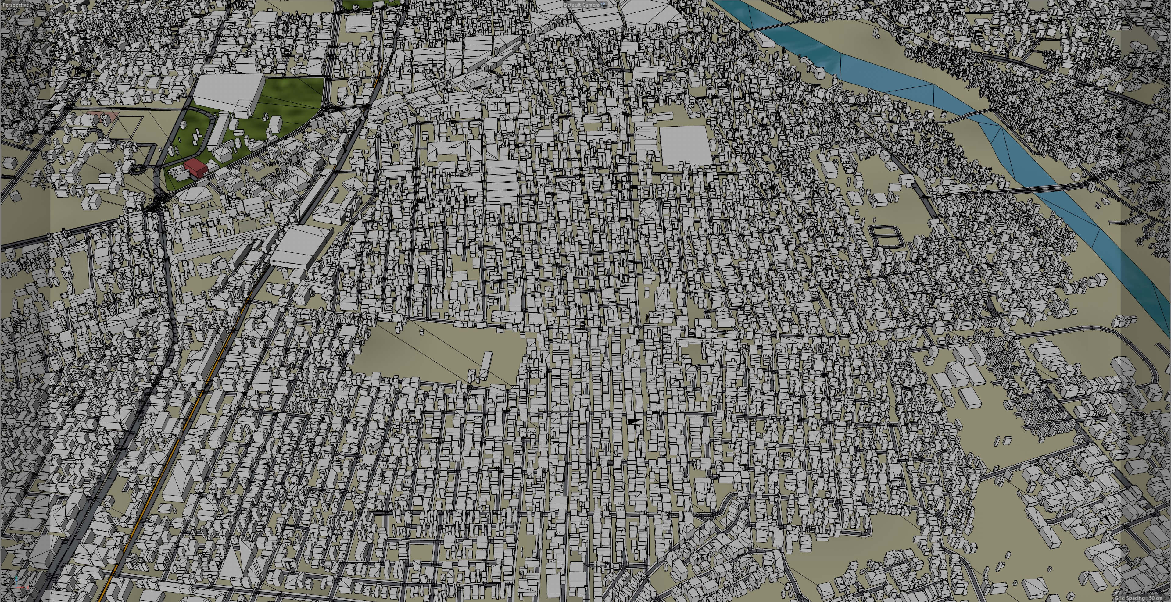 Rajkot City Gujarat India 3D Model 35km by 3dstudio