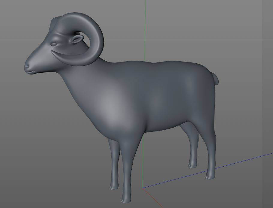 Ram Sheep Brown - 3D Model by 3dstudio