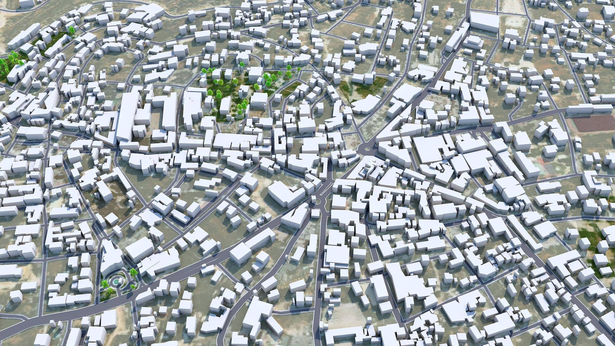 Ramallah City West Bank Palestine 3D Model 30km by 3dstudio