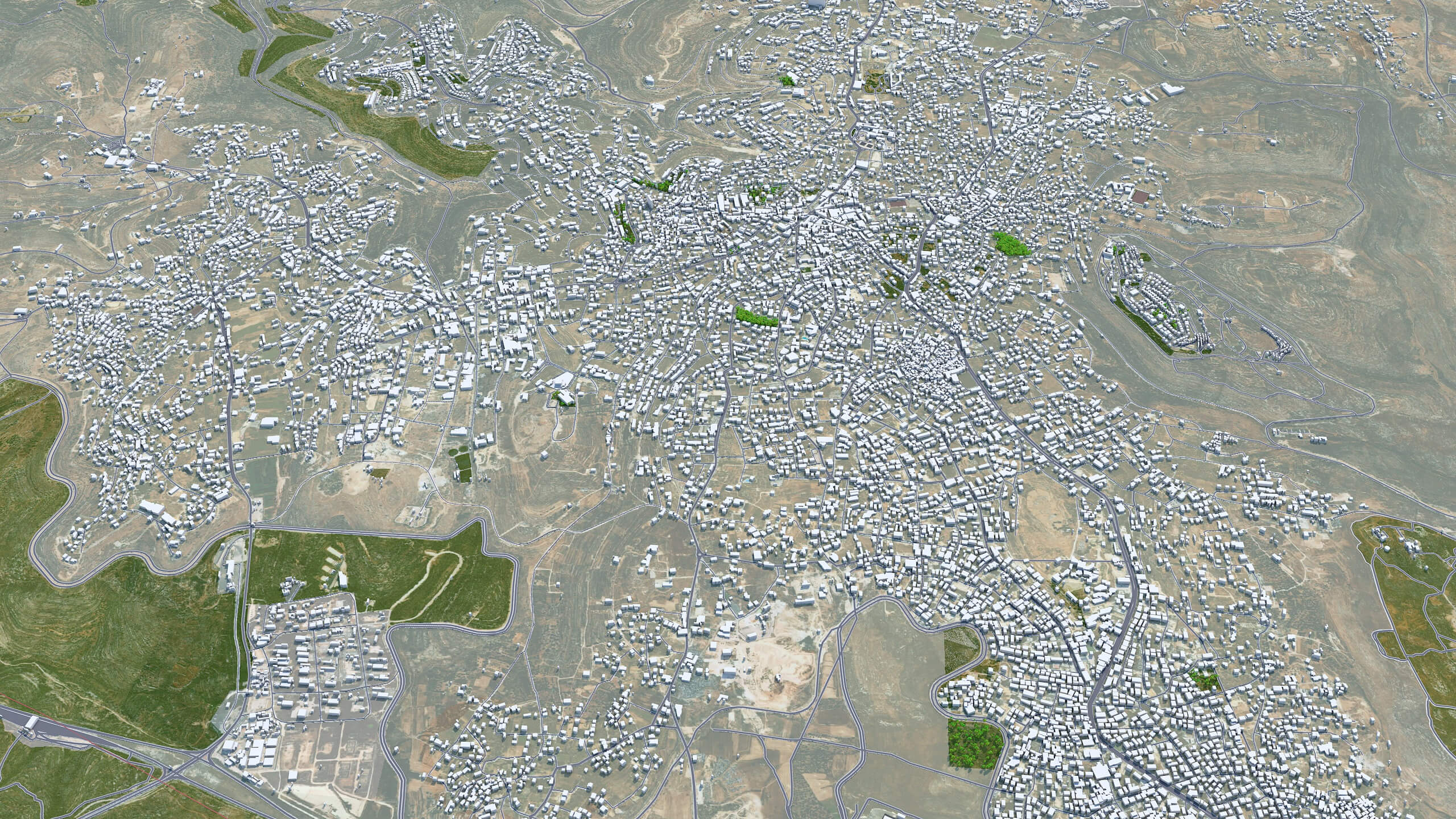 Ramallah City West Bank Palestine 3D Model 30km by 3dstudio